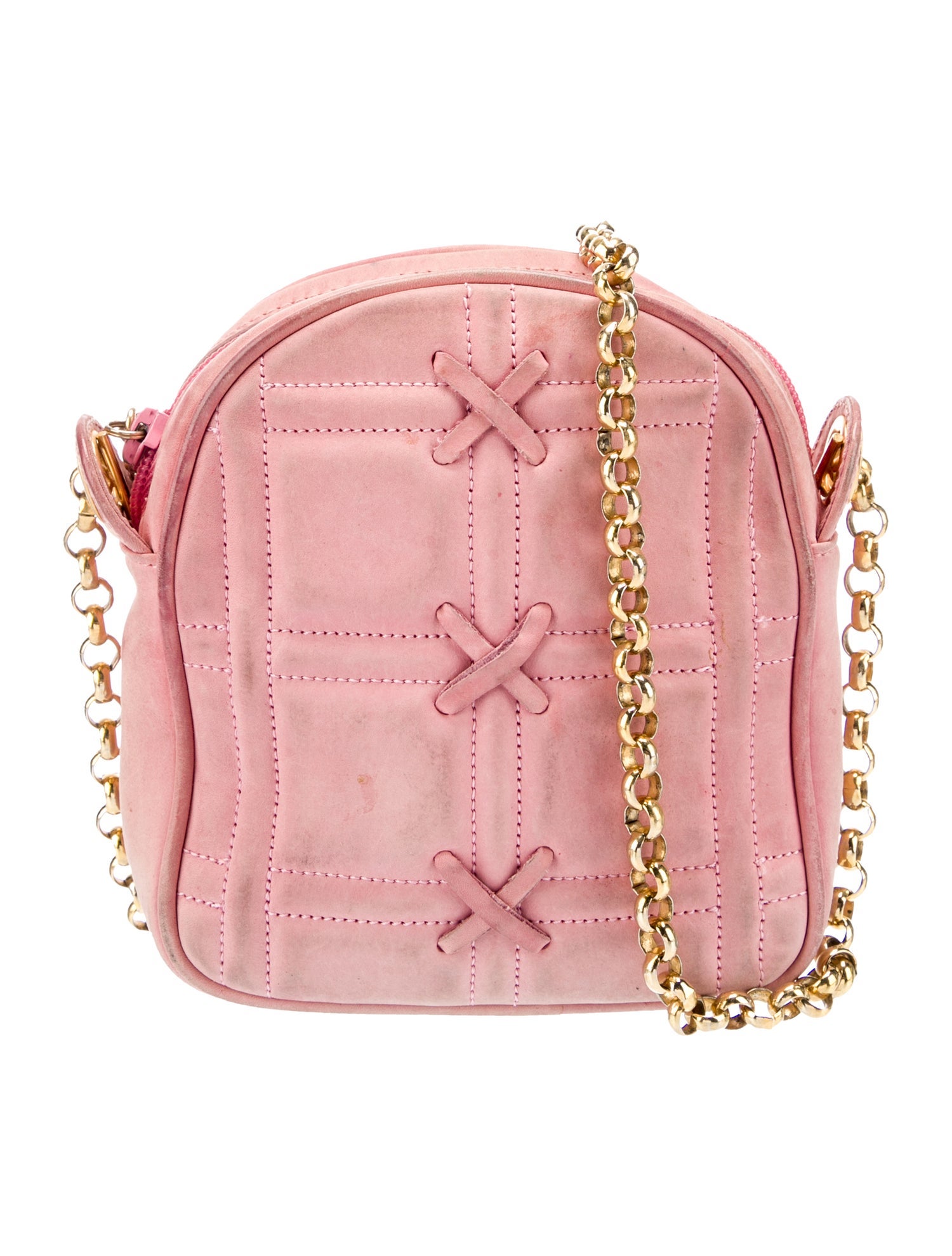 Escada Suede Crossbody Bag - Pink Crossbody Bags, Handbags - ESC144422 ...