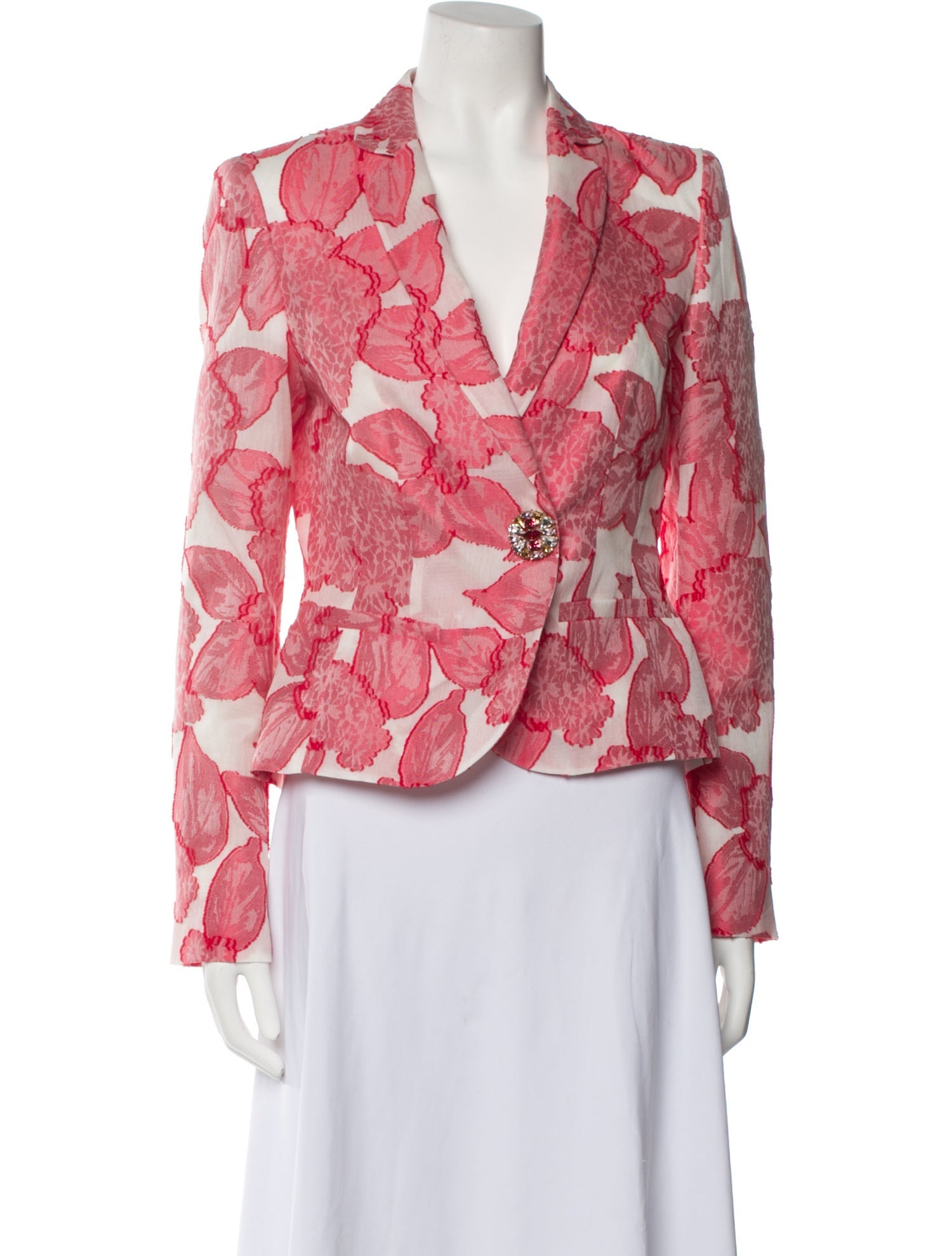 Escada Printed Blazer - Red Jackets, Clothing - ESC144934 | The RealReal