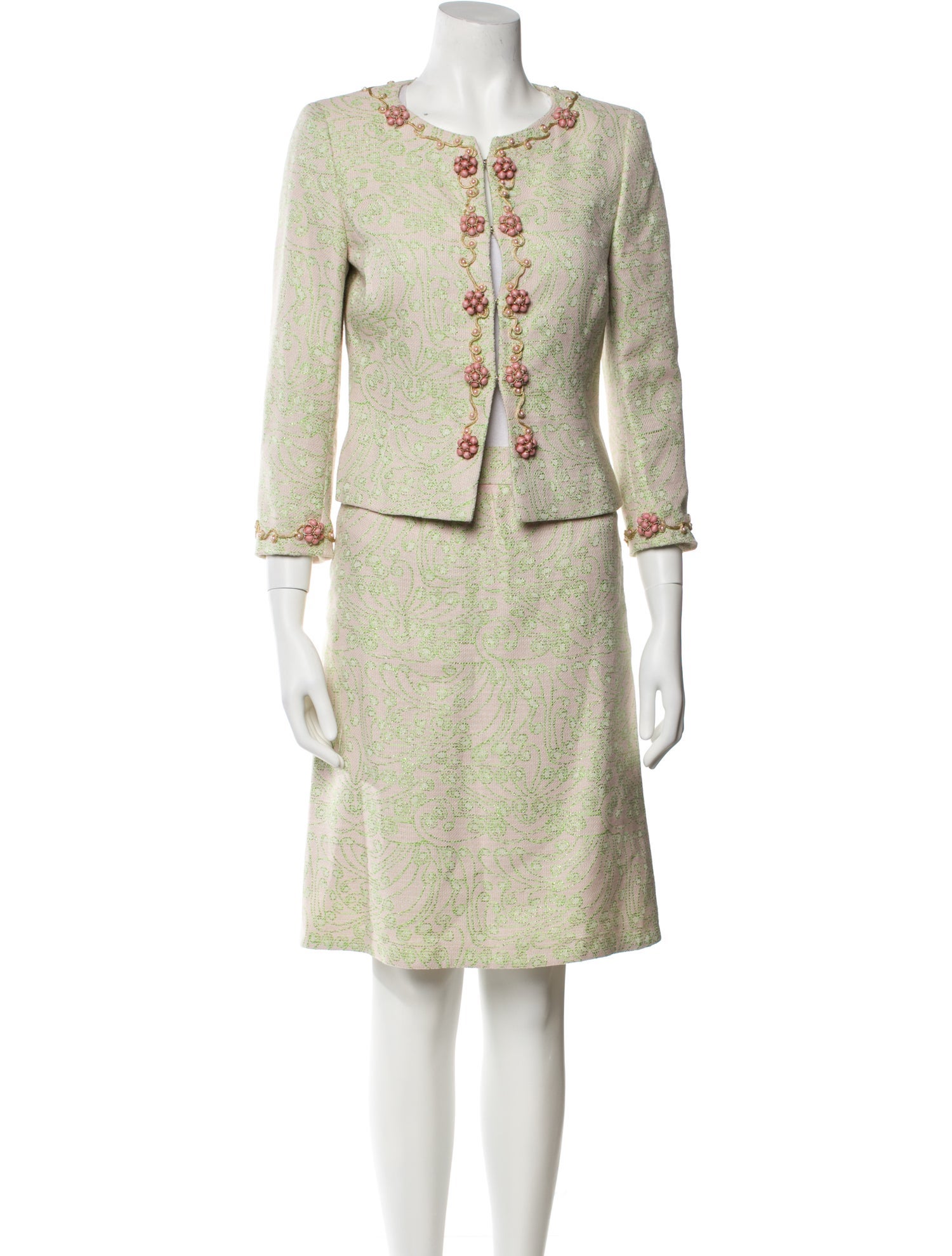 Escada Printed Skirt Set - Neutrals Suits and Sets, Clothing ...