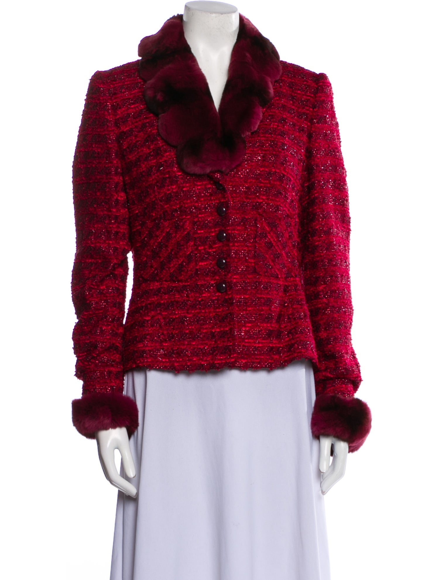 Escada Fur Jacket - Metallic Jackets, Clothing - ESC146337 | The RealReal