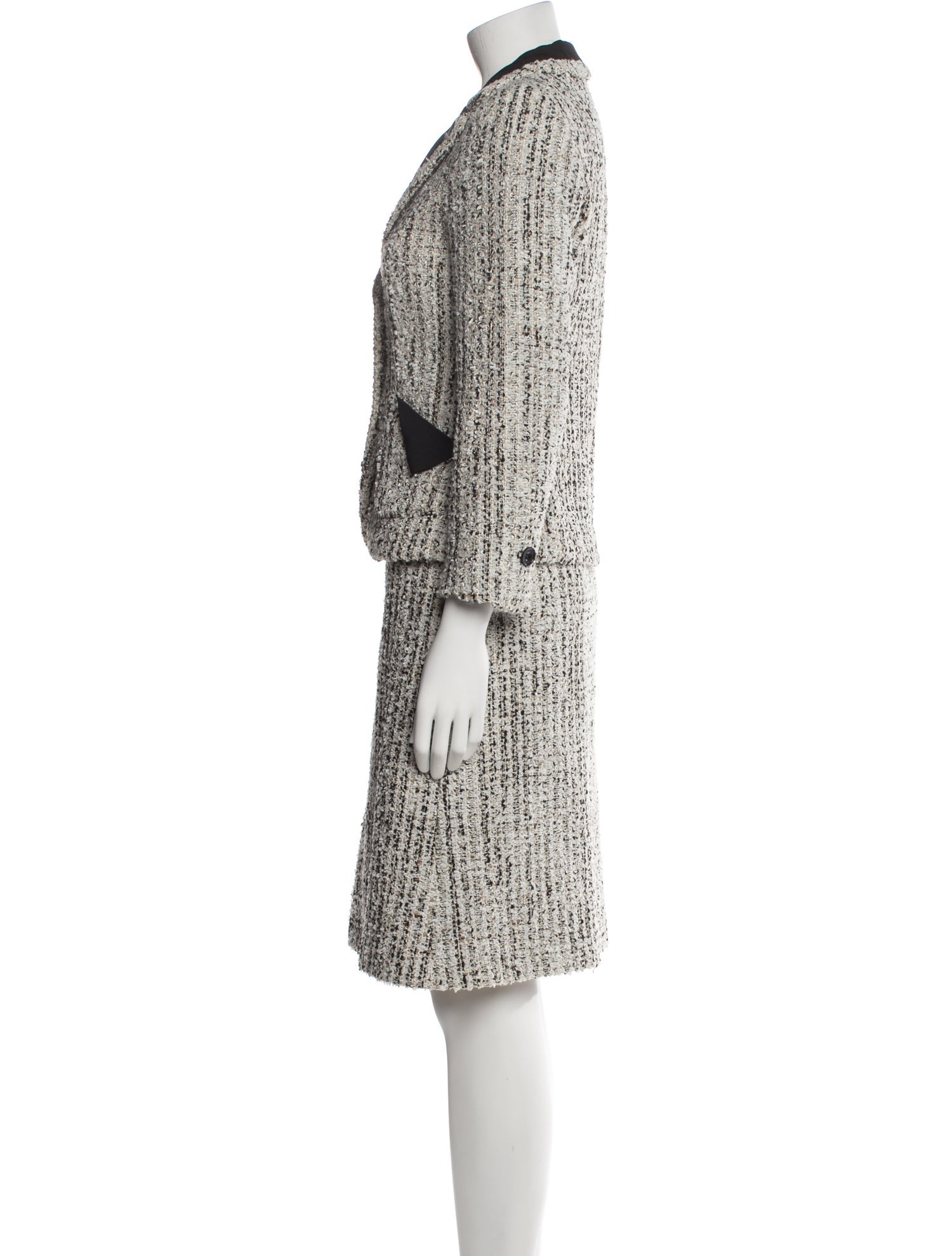 Escada Tweed Pattern Skirt Suit - Neutrals Suits and Sets, Clothing ...