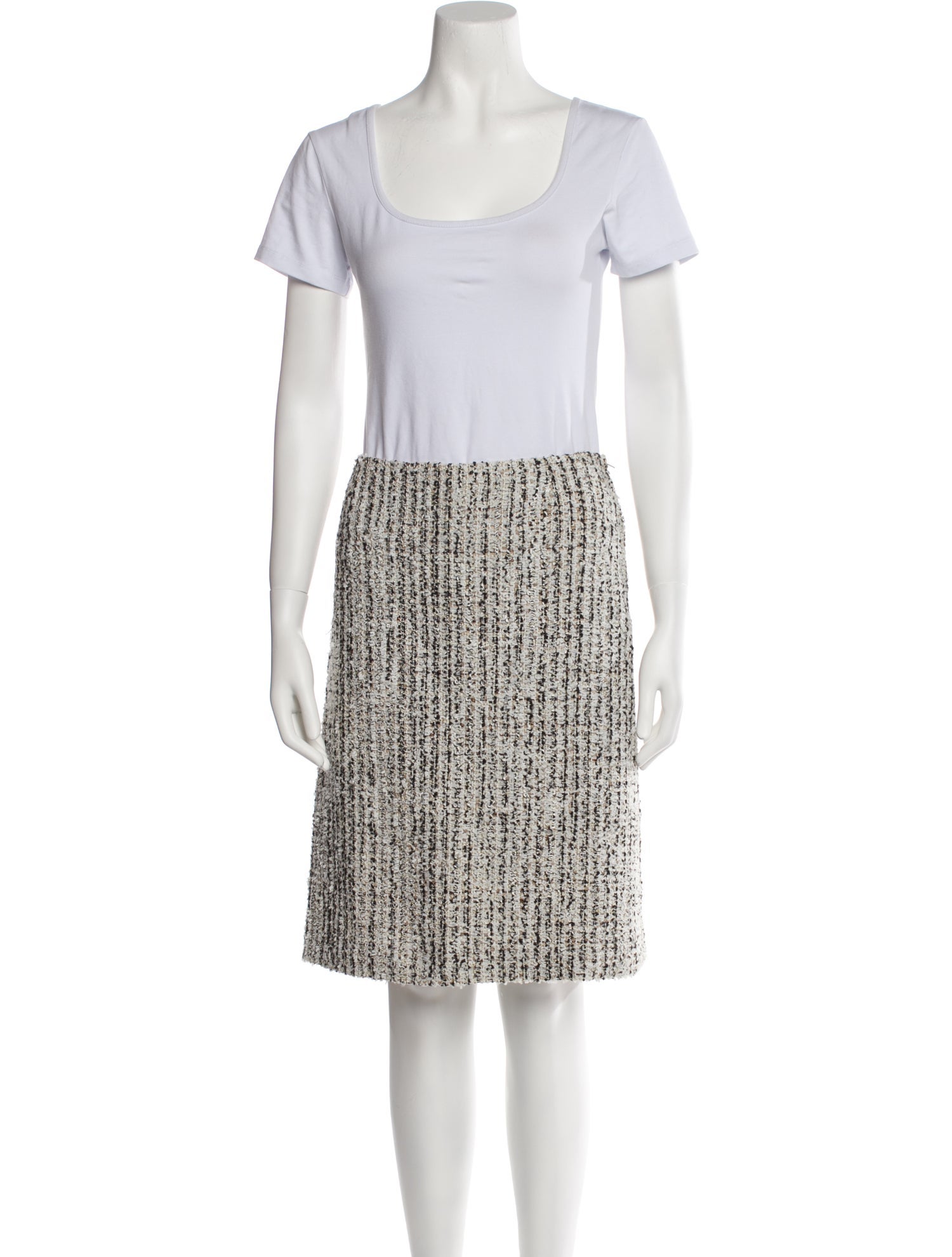 Escada Tweed Pattern Skirt Suit - Neutrals Suits and Sets, Clothing ...