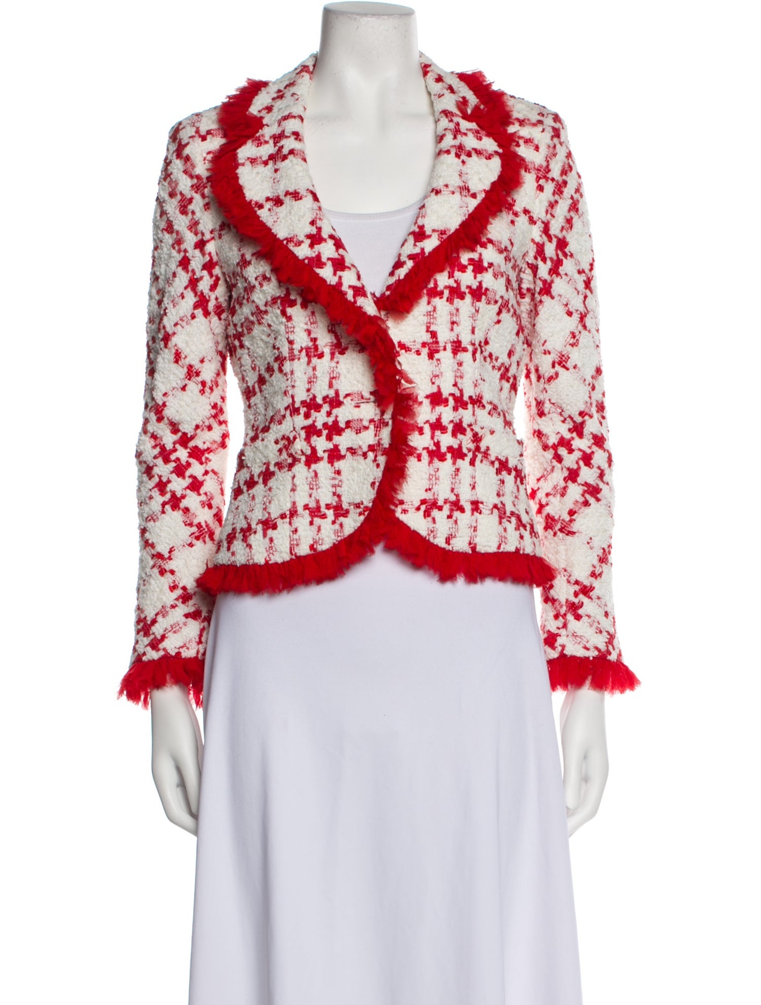 Escada Tweed Pattern Evening Jacket - White Jackets, Clothing ...