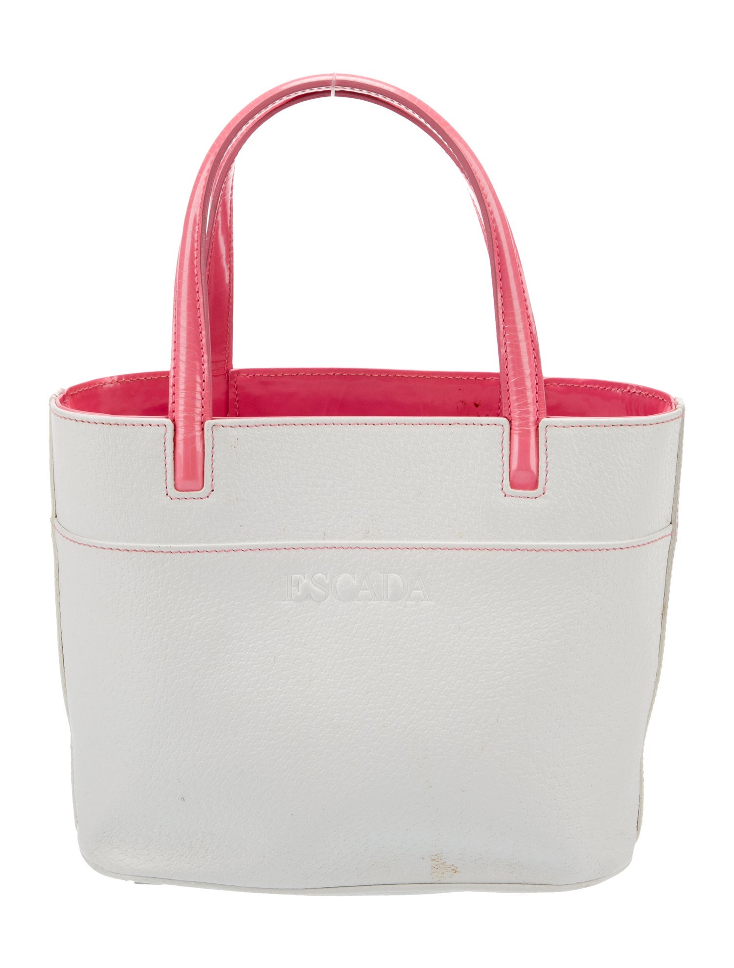 Escada Leather Top Handle Bag - White Handle Bags, Handbags - ESC147233 ...