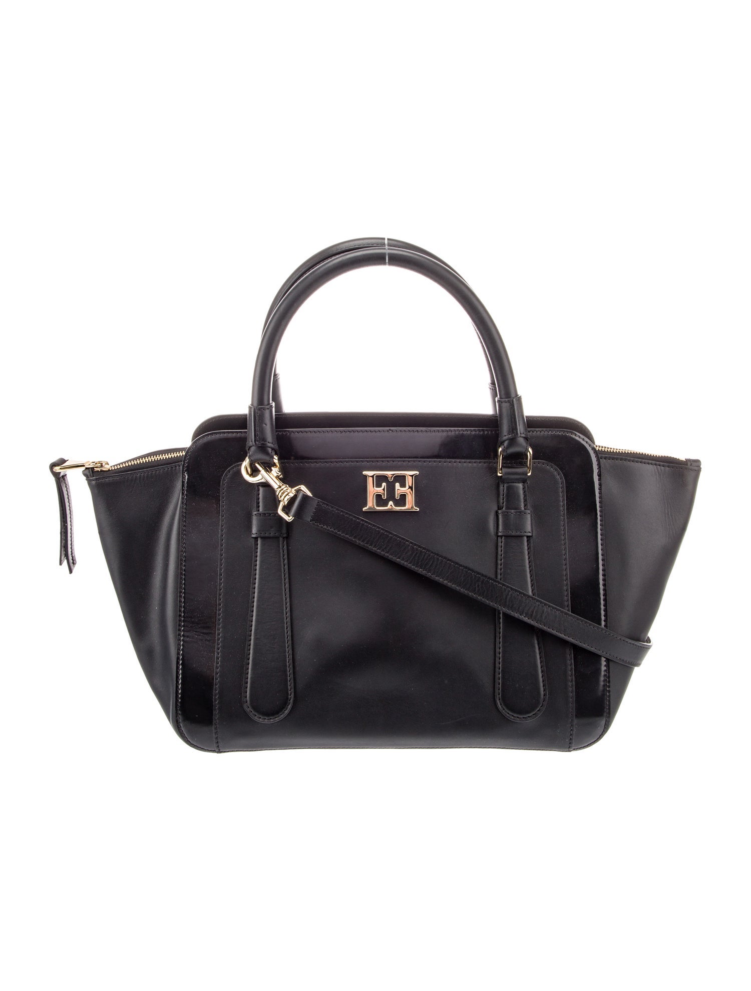 Escada Leather Top Handle Bag - Black Handle Bags, Handbags - ESC148344 ...