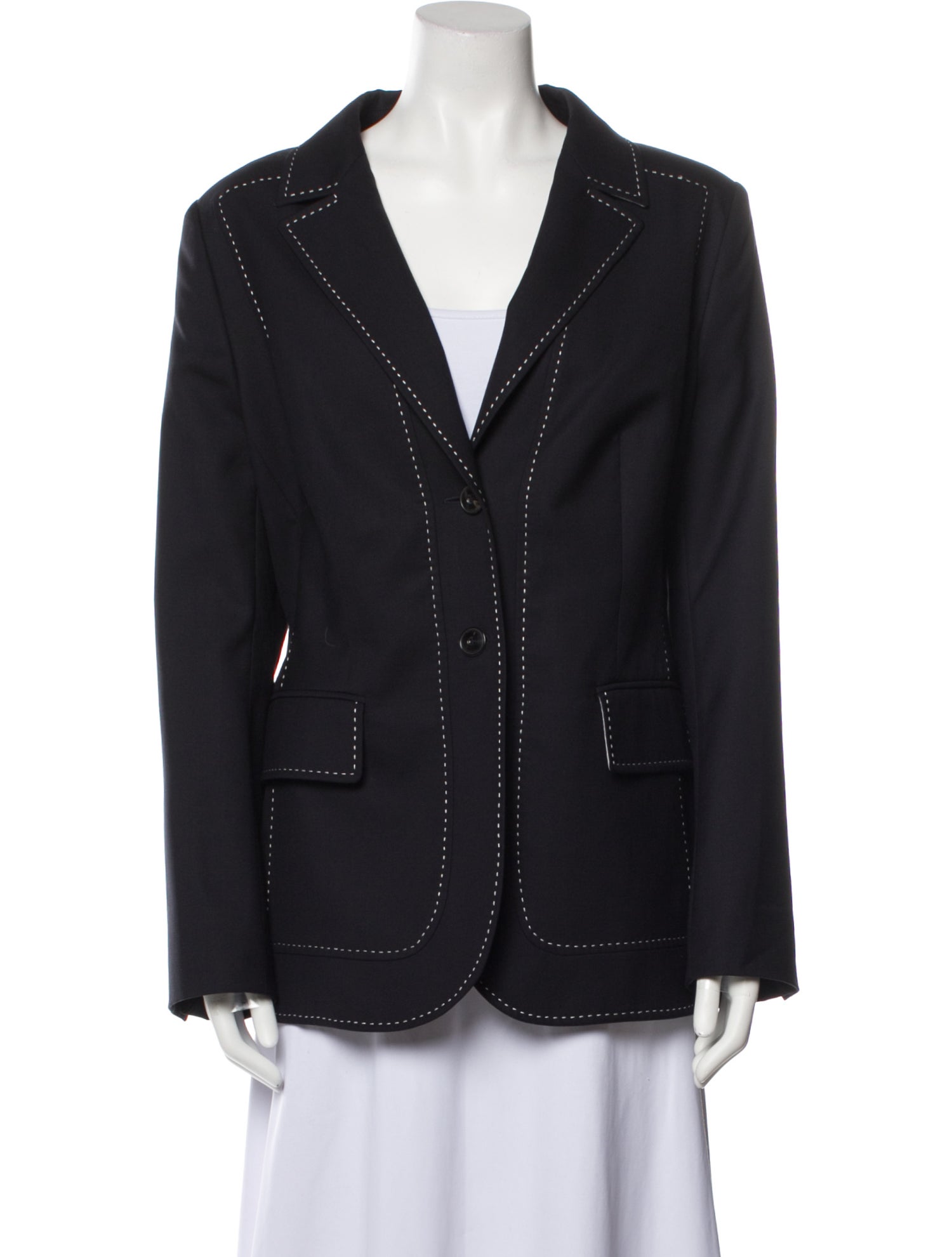 Escada Wool Blazer - Blue Jackets, Clothing - ESC148985 | The RealReal