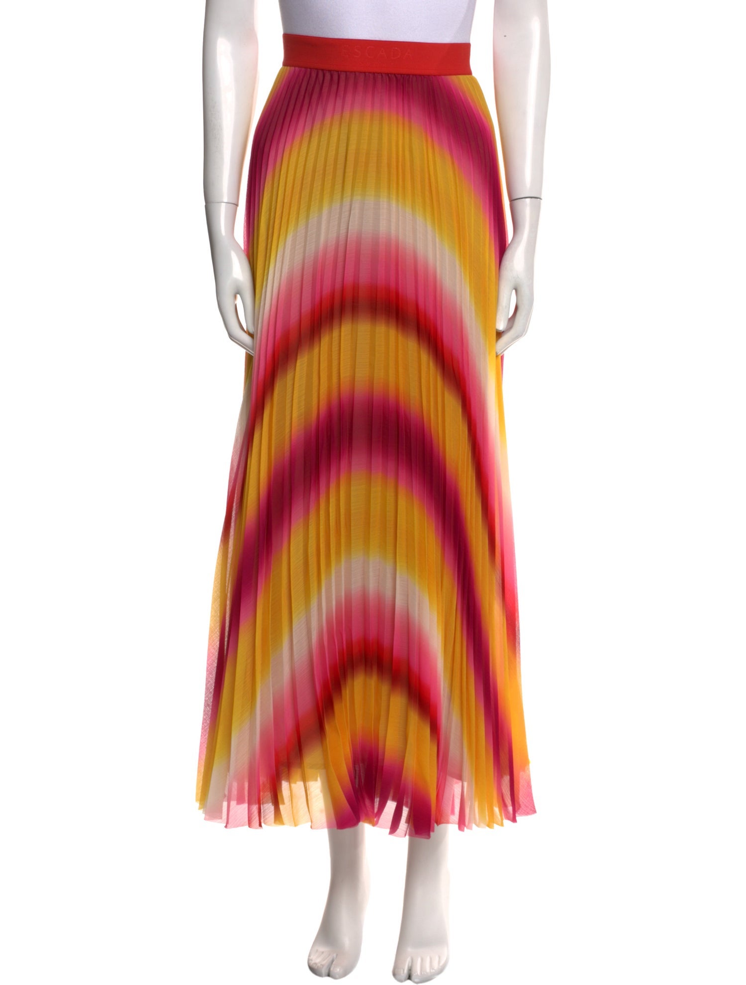 Escada Striped Midi Length Skirt - Pink Skirts, Clothing - ESC149229 | The RealReal