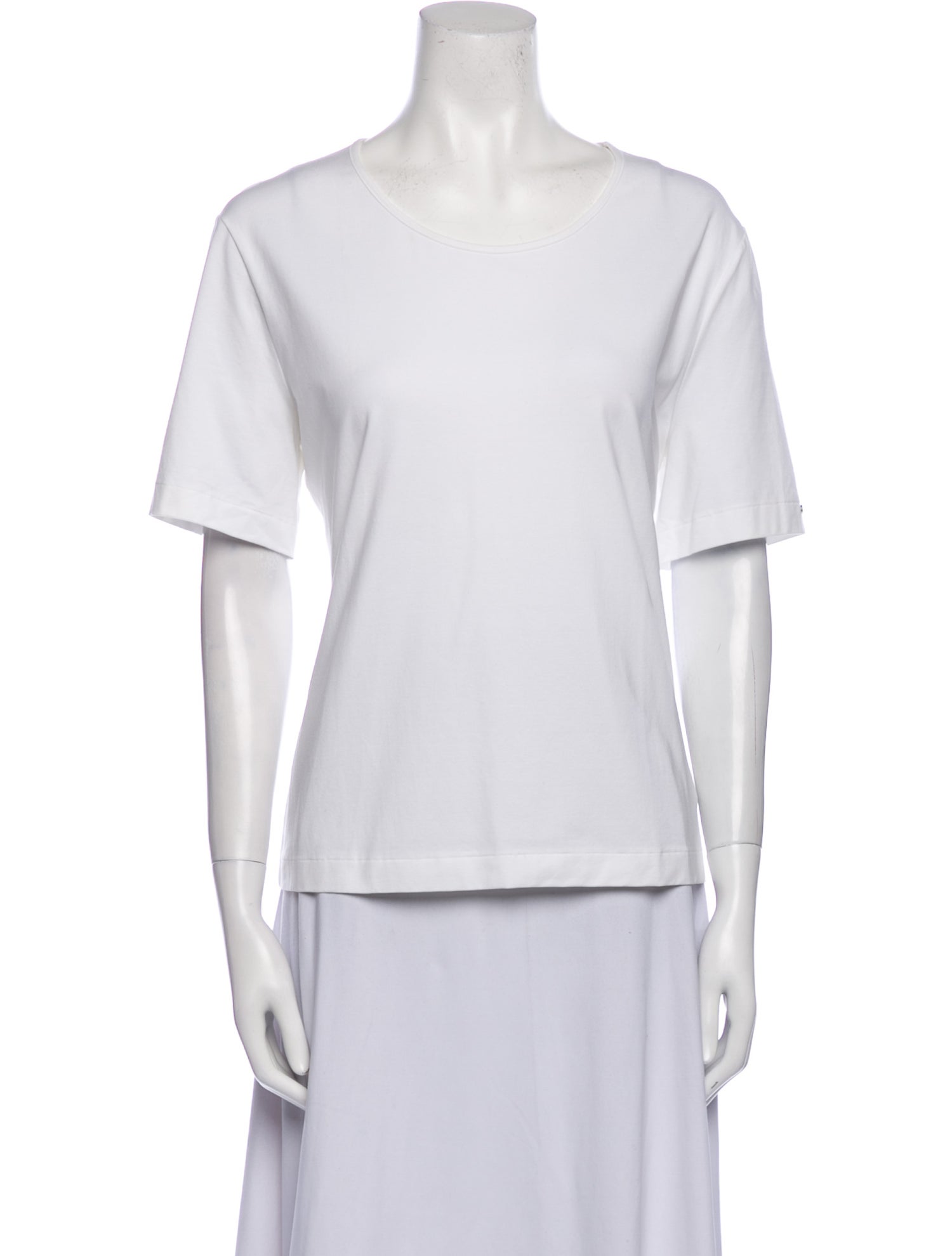 Escada Scoop Neck Short Sleeve T-Shirt - White Tops, Clothing ...