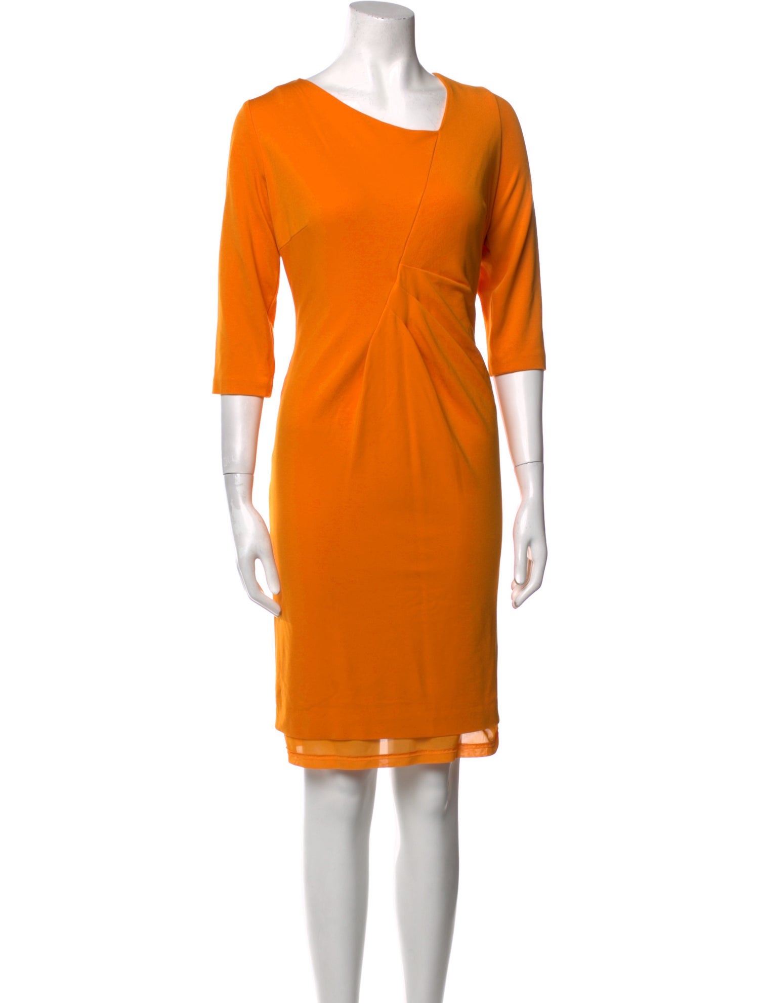 Escada V-Neck Mini Dress - Orange Dresses, Clothing - ESC150705 | The ...