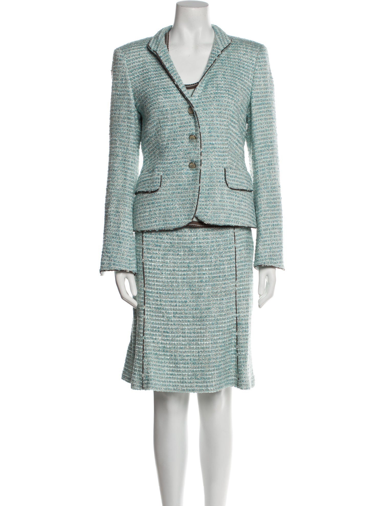 Escada Vintage Skirt Suit - Blue Suits and Sets, Clothing - ESC150872 ...