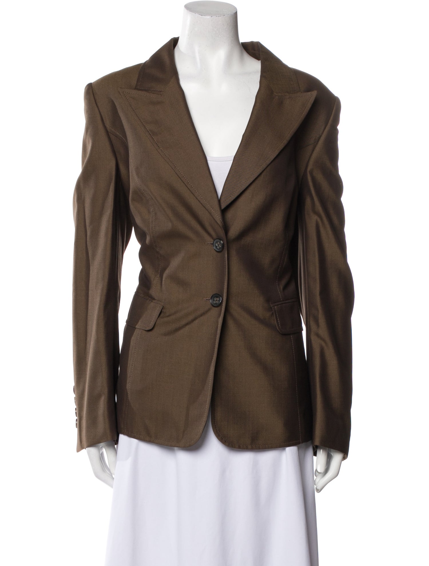 Escada Wool Blazer - Brown Jackets, Clothing - ESC151735 | The RealReal