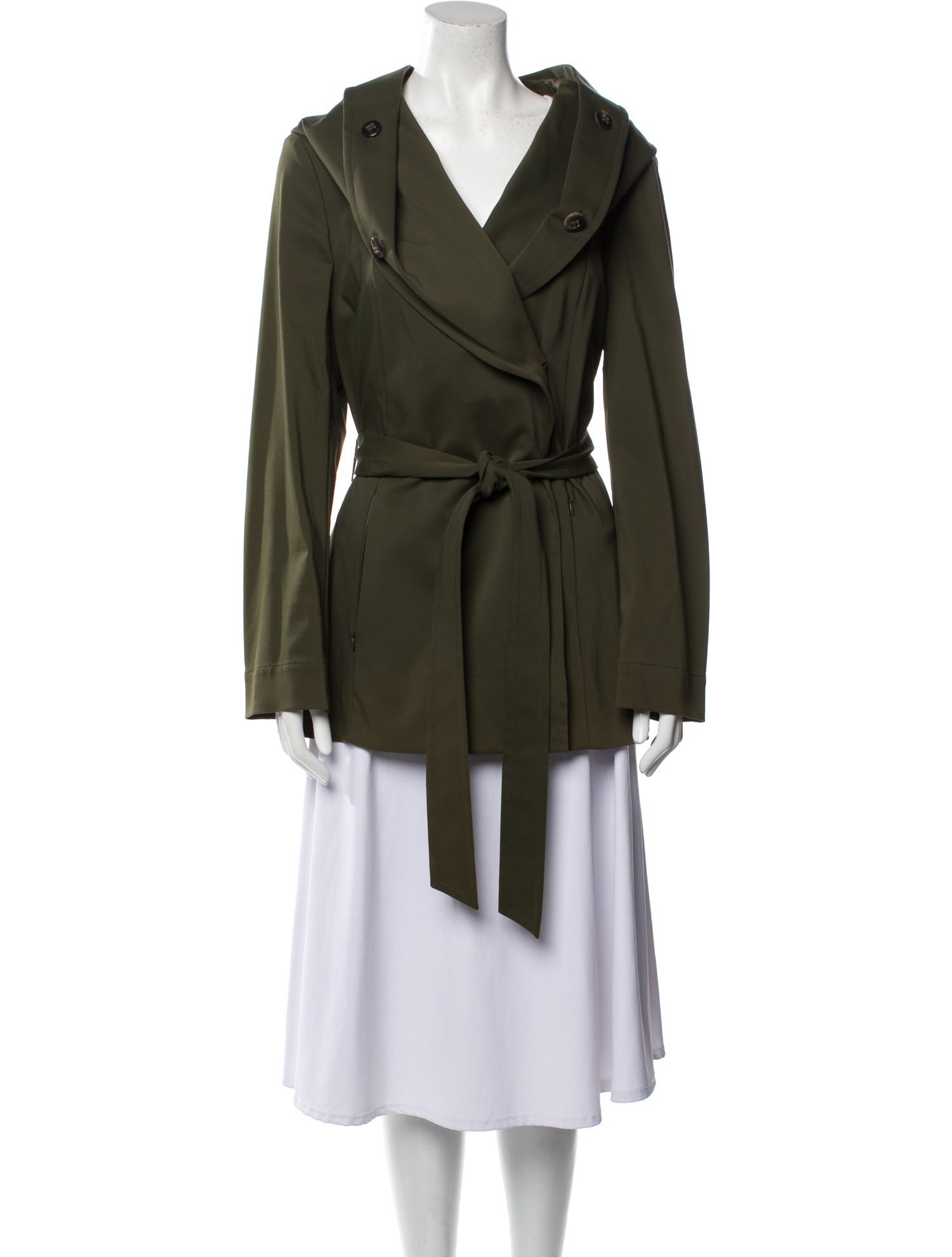 Escada Trench Coat - Green Coats, Clothing - ESC151751 | The RealReal