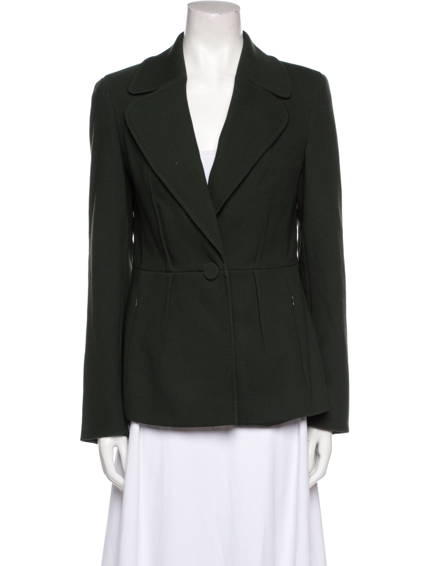Escada Virgin Wool Blazer - Green Jackets, Clothing - ESC153770 | The ...