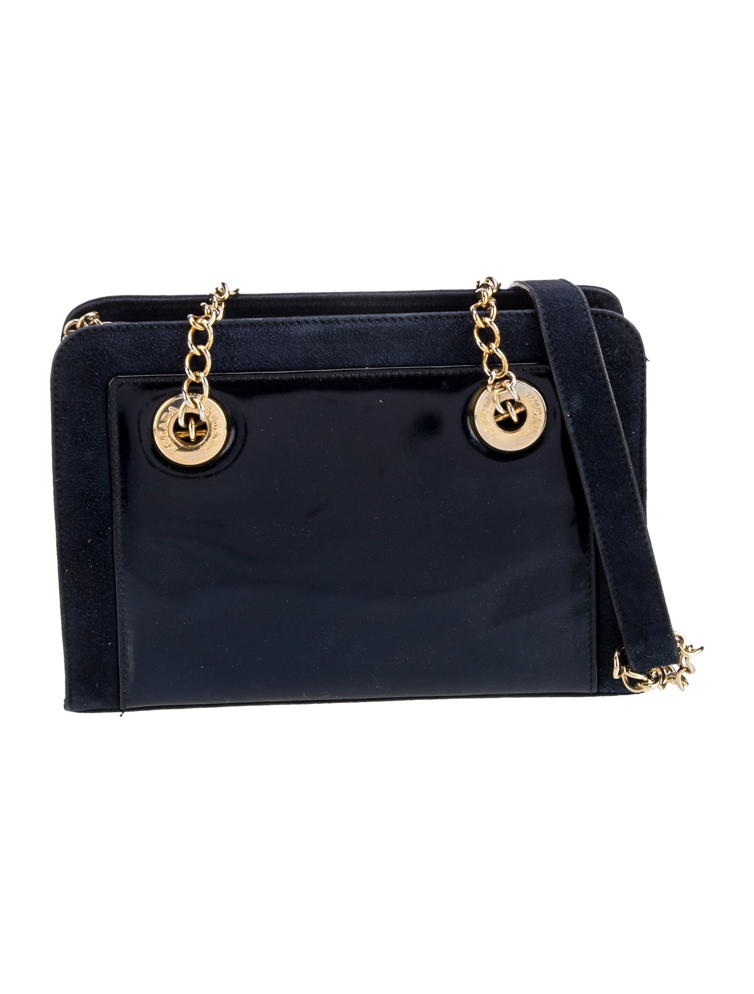 Escada Suede Evening Bag - Blue Crossbody Bags, Handbags - ESC157276 ...