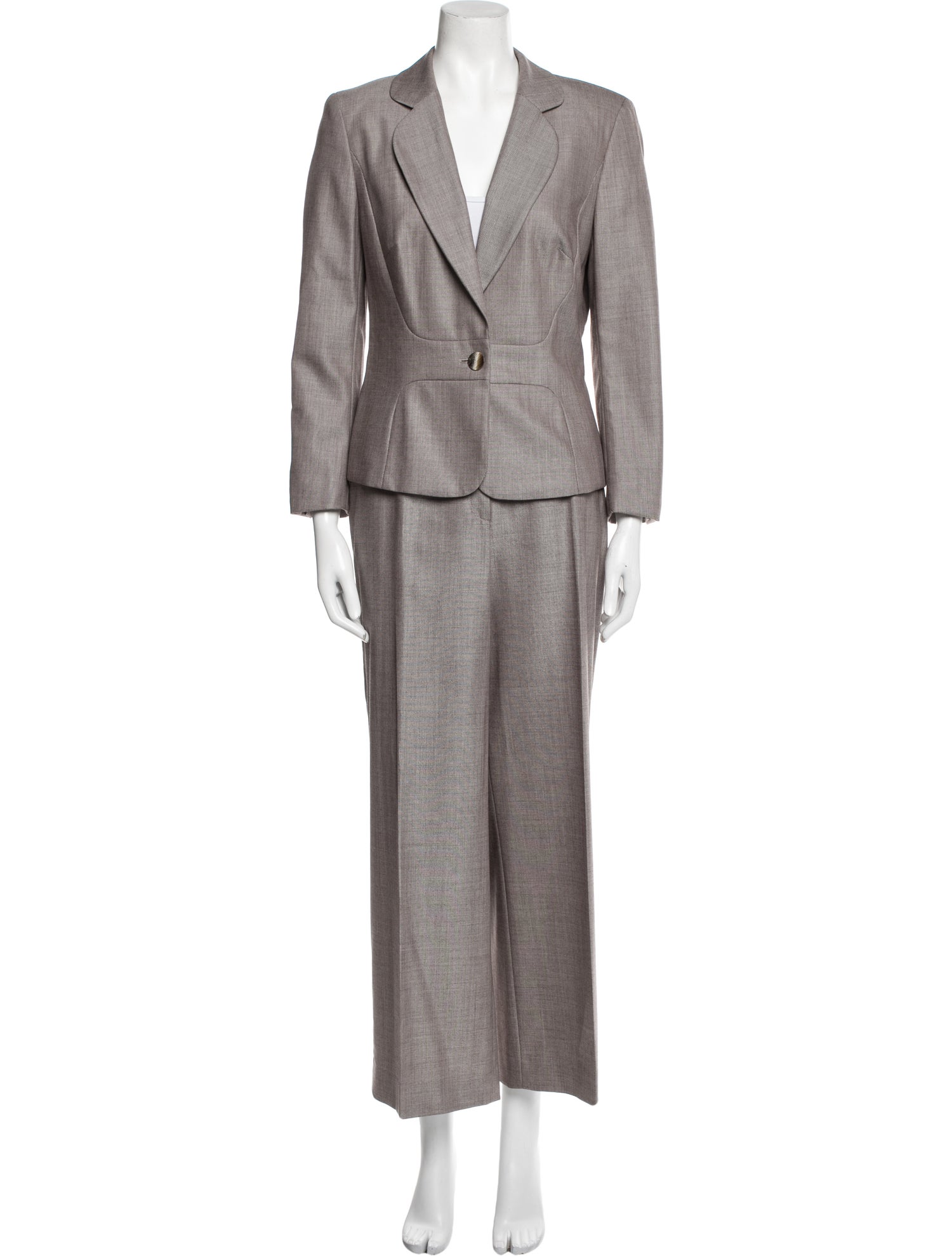 Escada Wool Pantsuit - Brown, 13.75" Rise Suits and Sets, Clothing ...