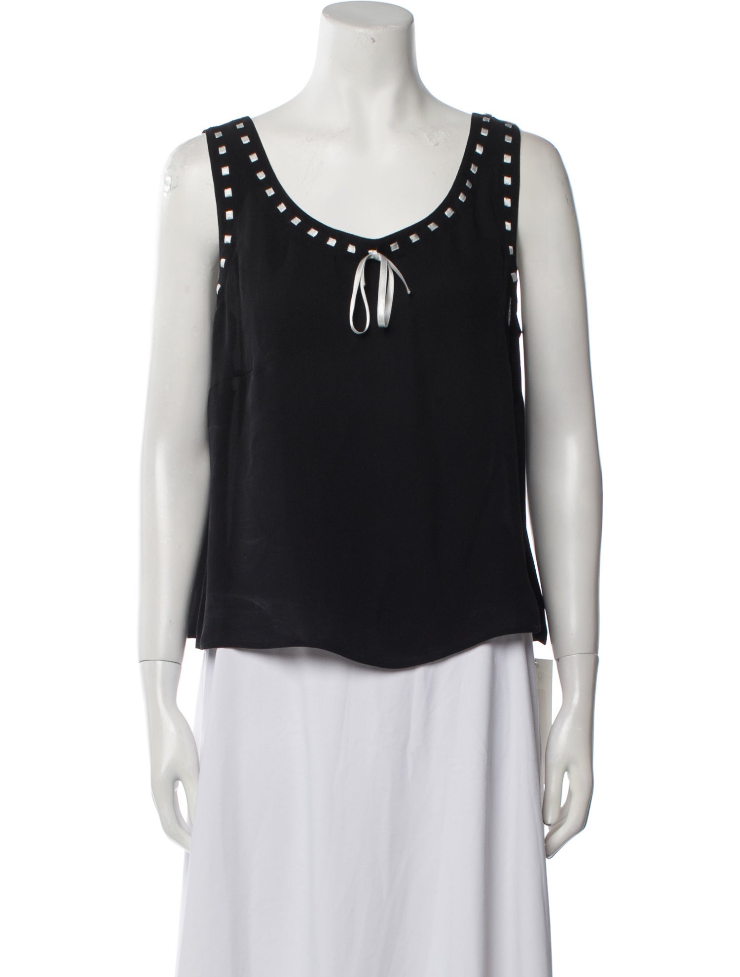 Escada Silk Scoop Neck Top - Black Tops, Clothing - ESC160361 | The ...