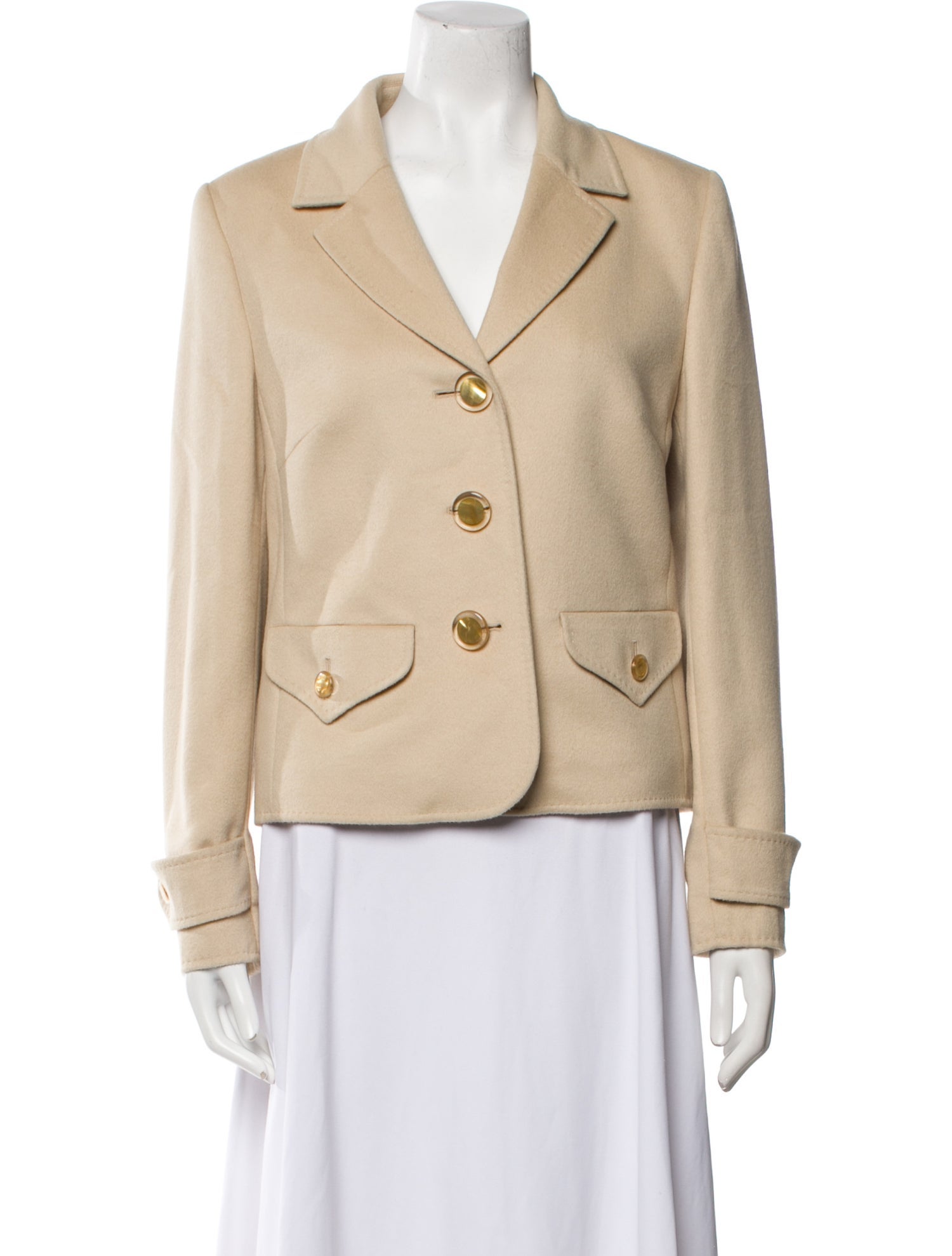 Escada Virgin Wool Fur Jacket - Neutrals Jackets, Clothing - ESC160563 ...