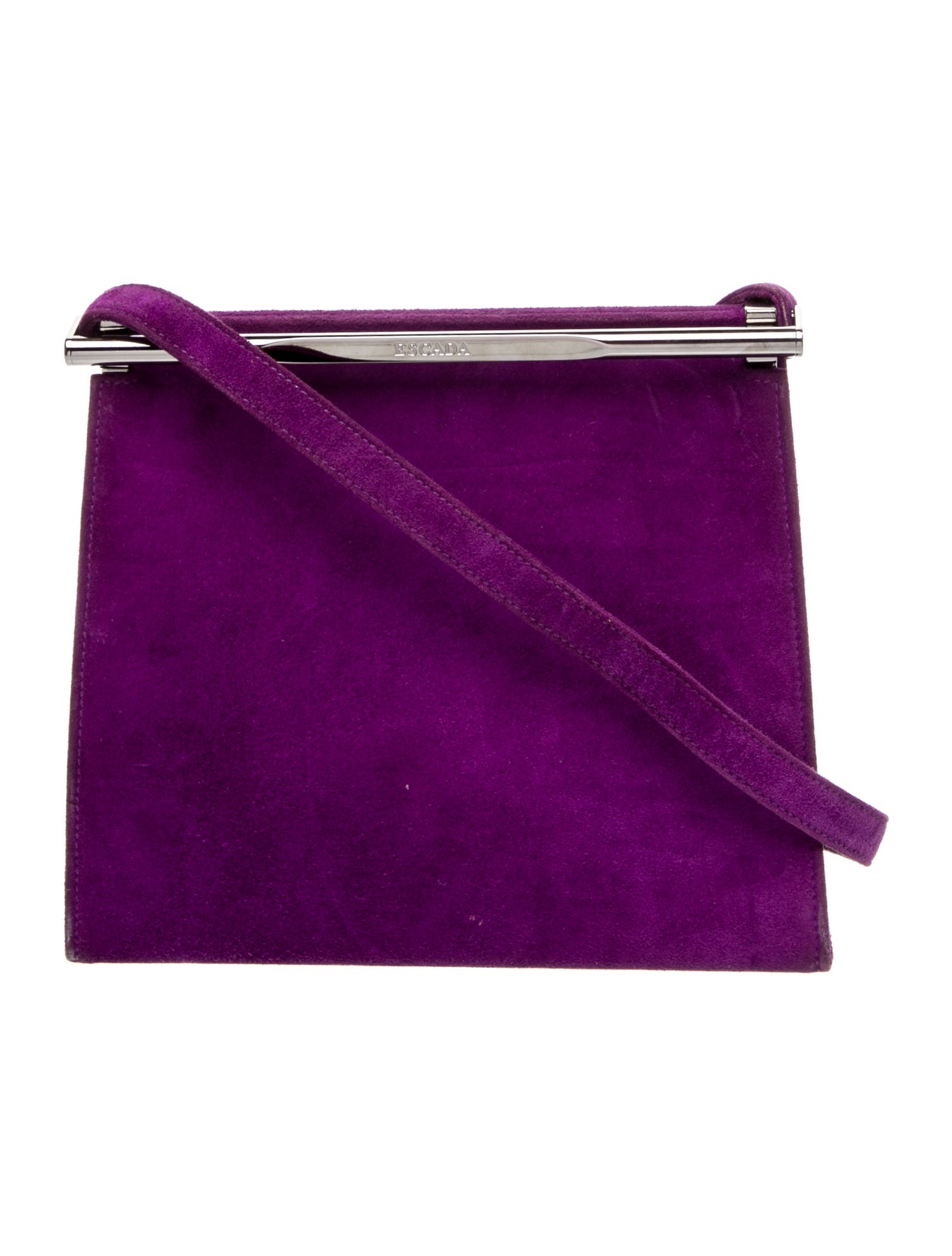 Escada Suede Shoulder Bag - Purple Shoulder Bags, Handbags - ESC161803 ...