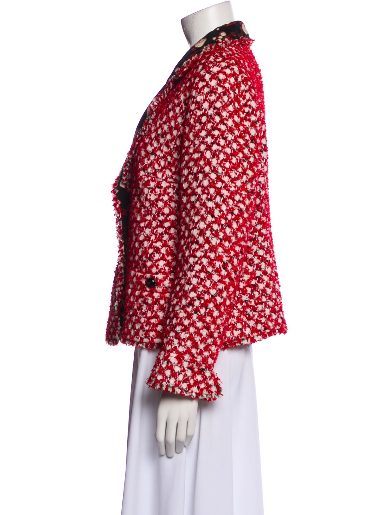 Escada Tweed Pattern Blazer - Red Jackets, Clothing - ESC163997 | The ...