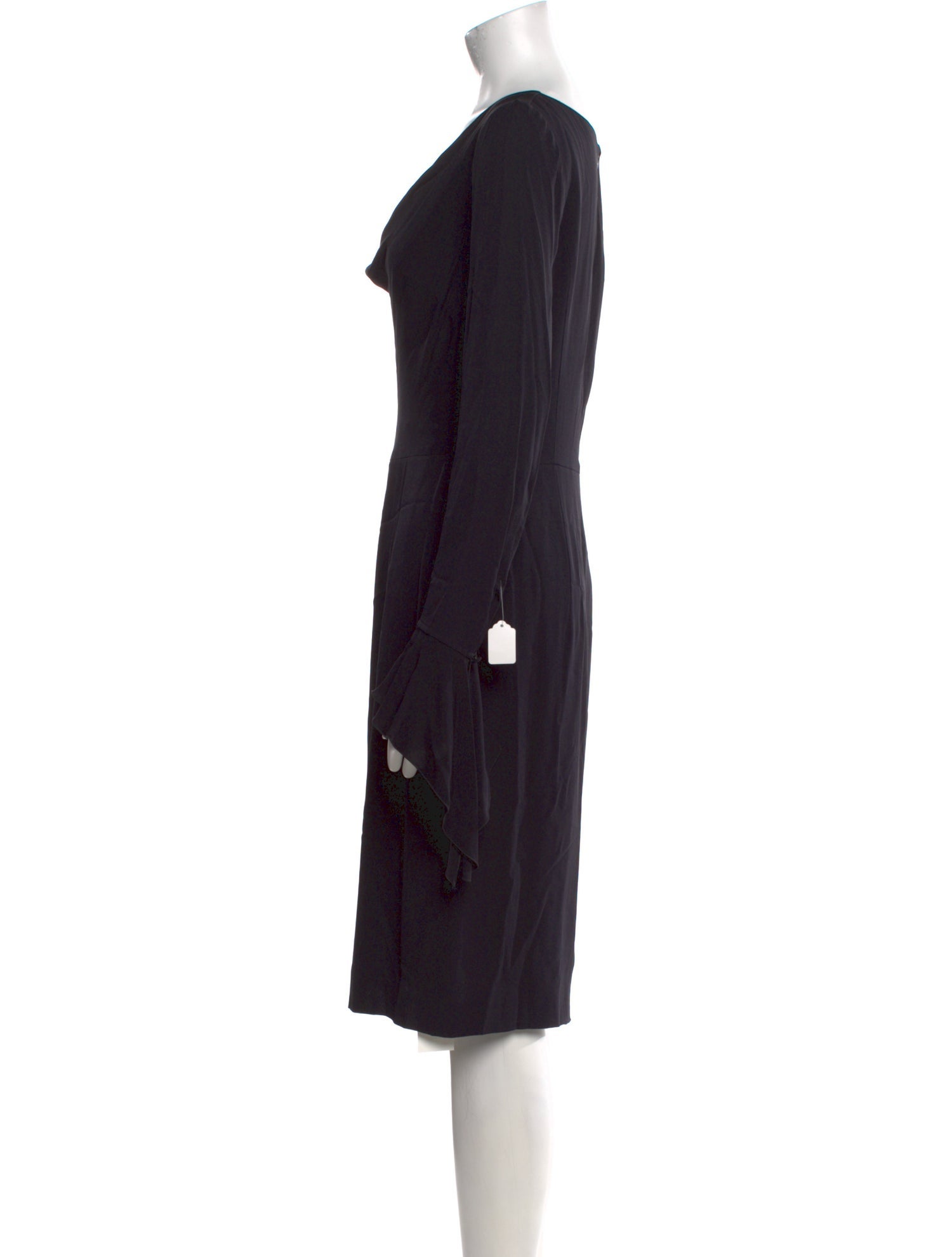 Boudicca Square Neckline Midi Length Dress w/ Tags - Black Dresses ...