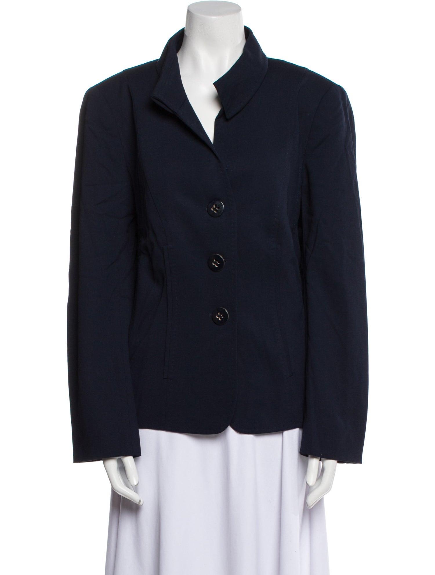 Escada Virgin Wool Blazer - Blue Jackets, Clothing - ESC166051 | The RealReal
