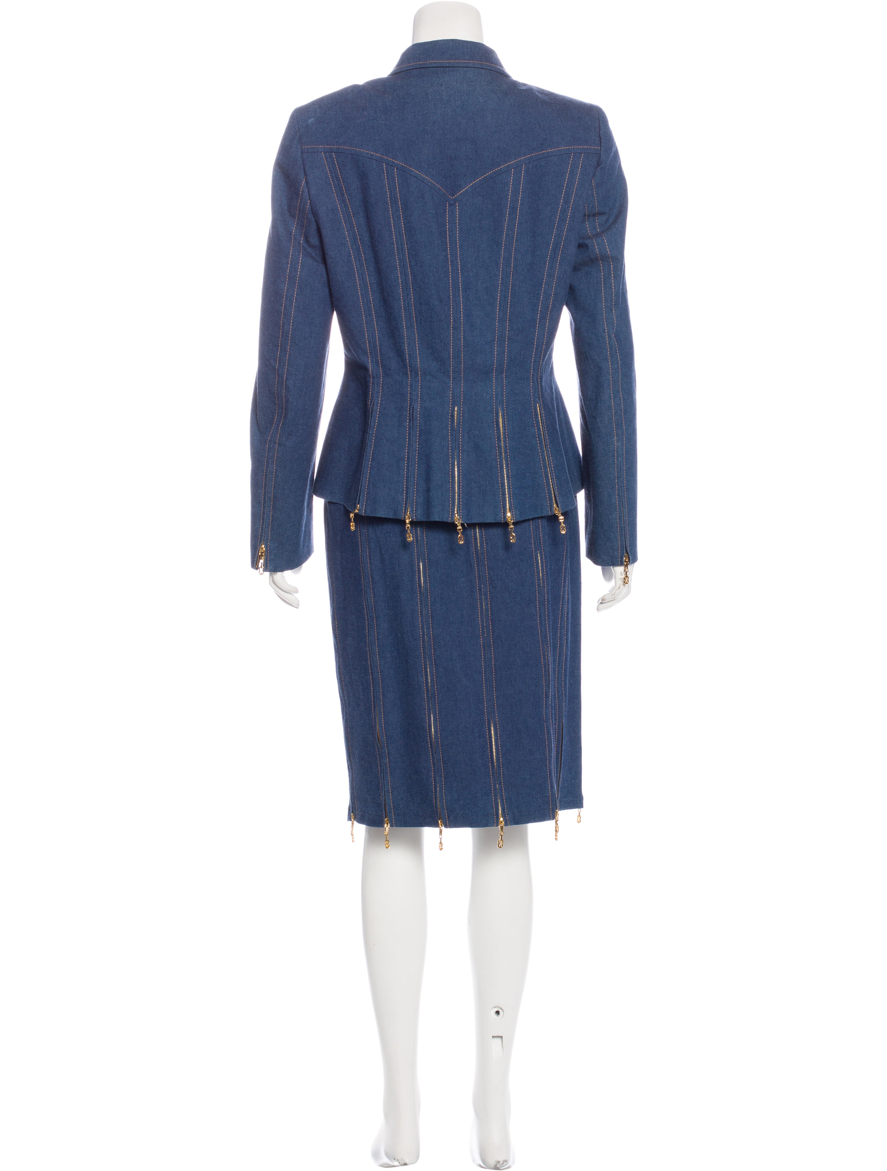 Escada Three Piece Denim Suit - Clothing - ESC22194 | The RealReal