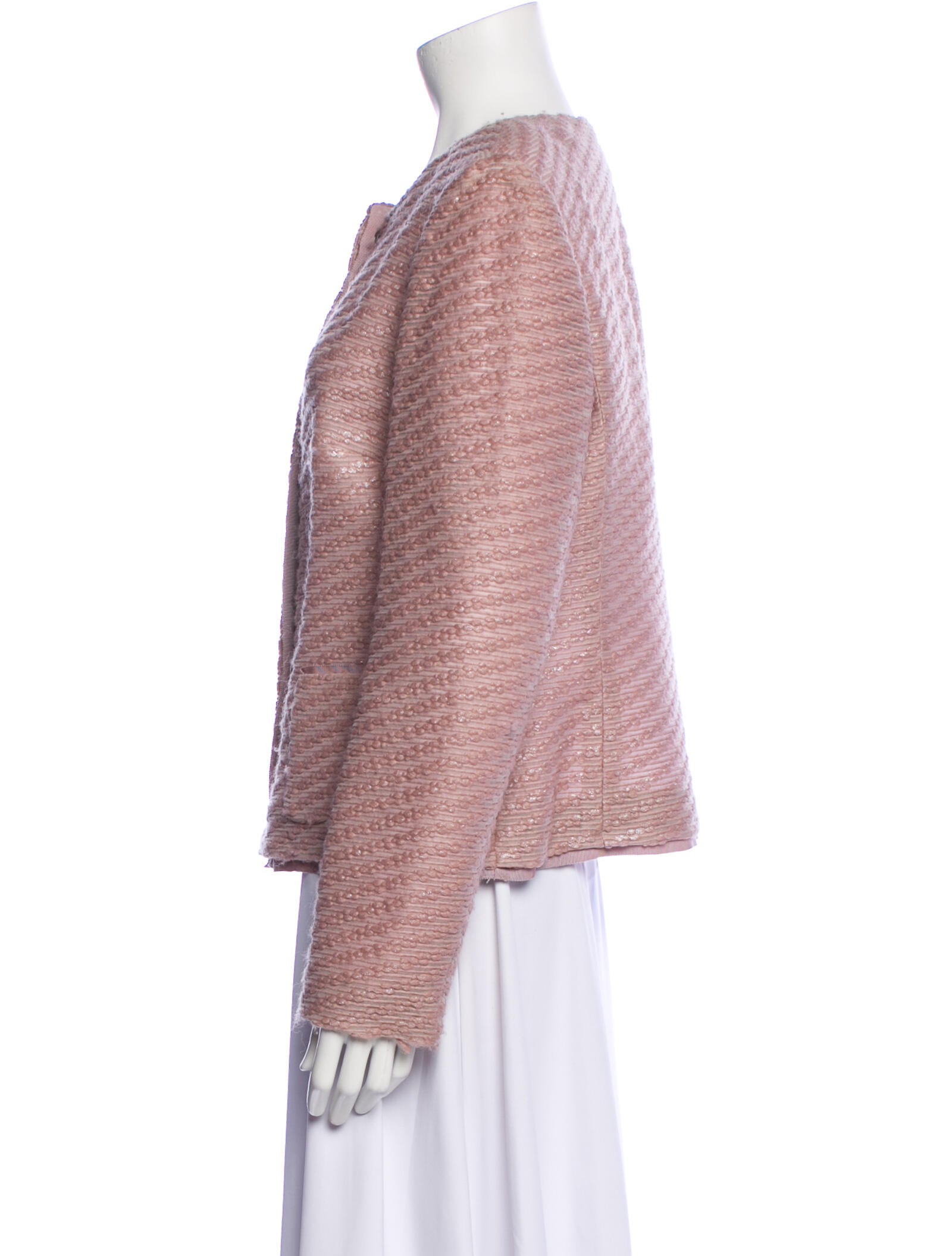 Akris Silk Tweed Pattern Evening Jacket - Blue Jackets, Clothing ...