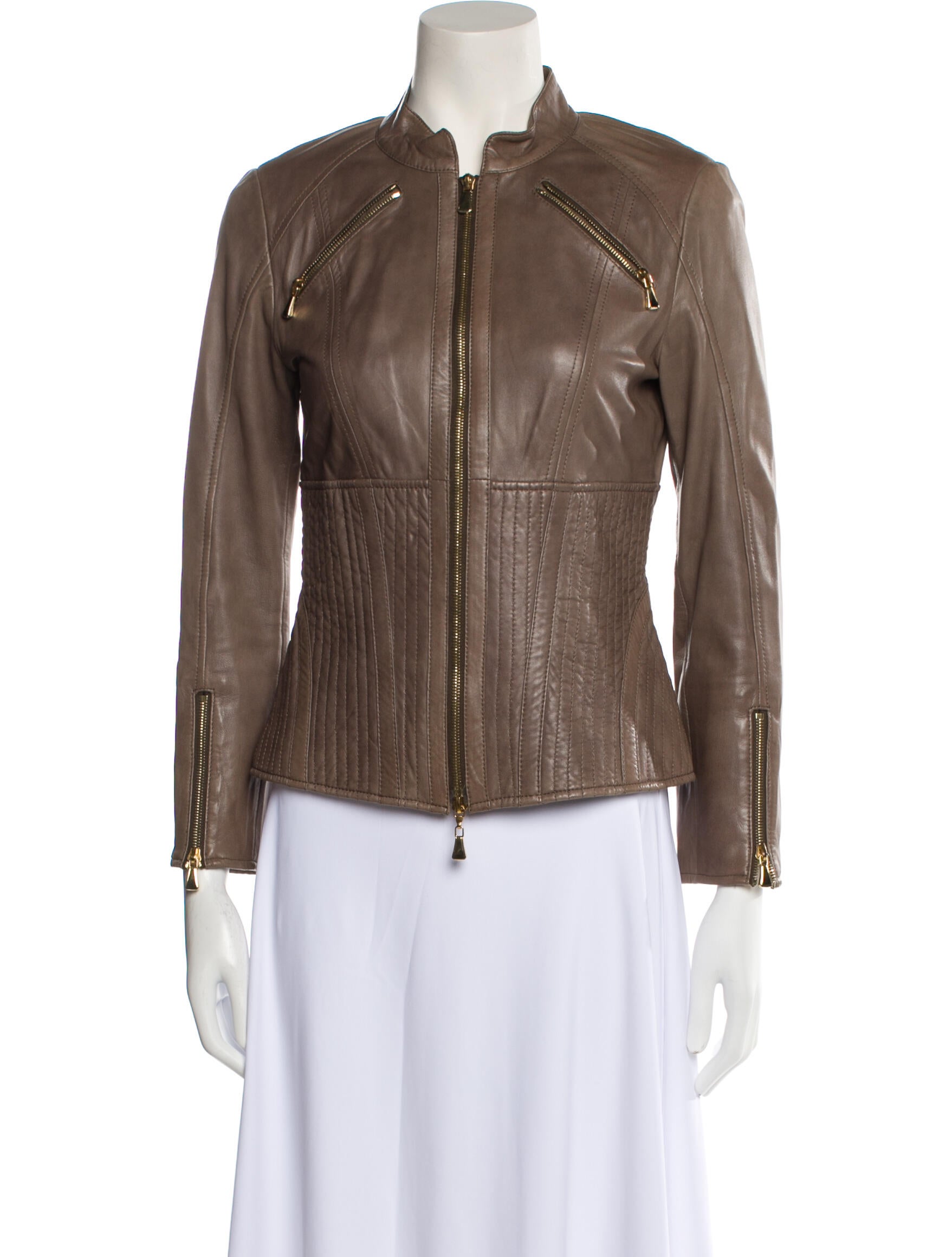 Escada Biker Jacket - Neutrals Jackets, Clothing - ESC93476 | The RealReal