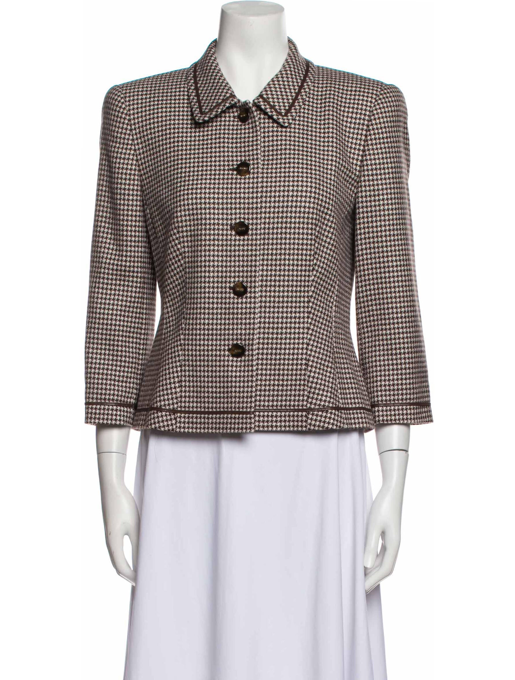 Escada Tweed Pattern Evening Jacket - Pink Jackets, Clothing - ESC86523 ...