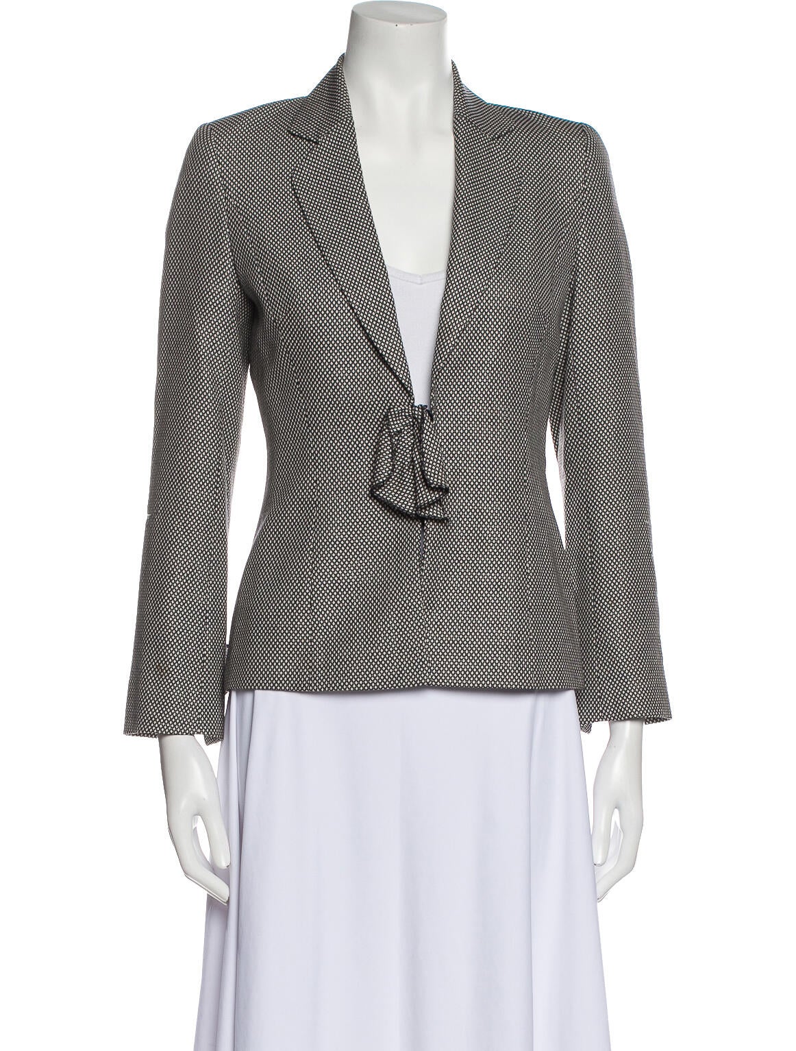 Escada Plaid Print Blazer - Black Jackets, Clothing - ESC94518 | The ...