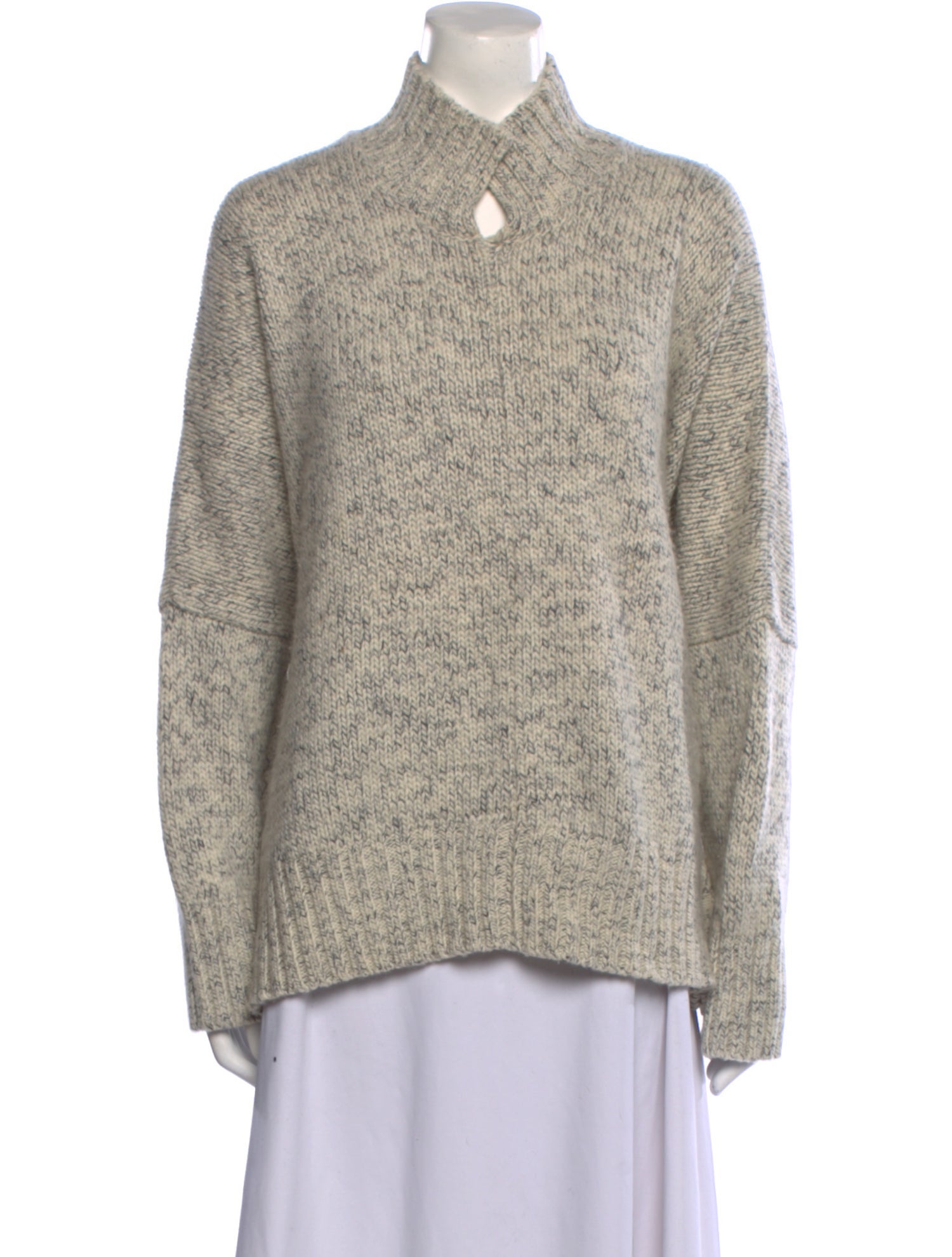 Eskandar Cashmere Mock Neck Sweater - Neutrals Knitwear, Clothing ...