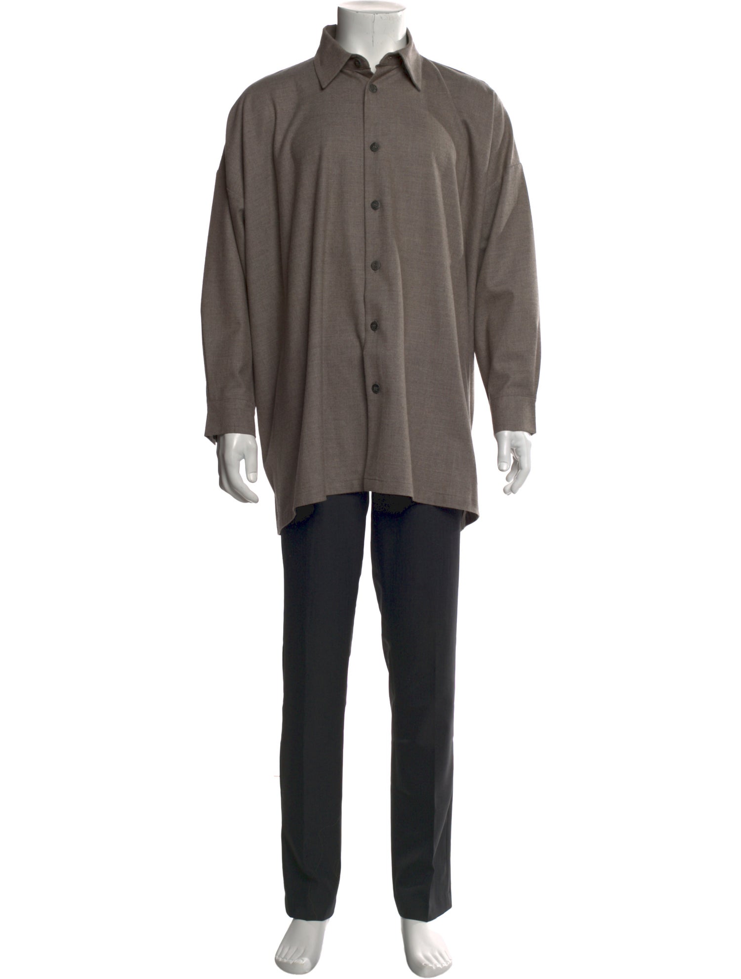 Eskandar Long Sleeve Shirt - Brown Casual Shirts, Clothing - ESK65397 ...