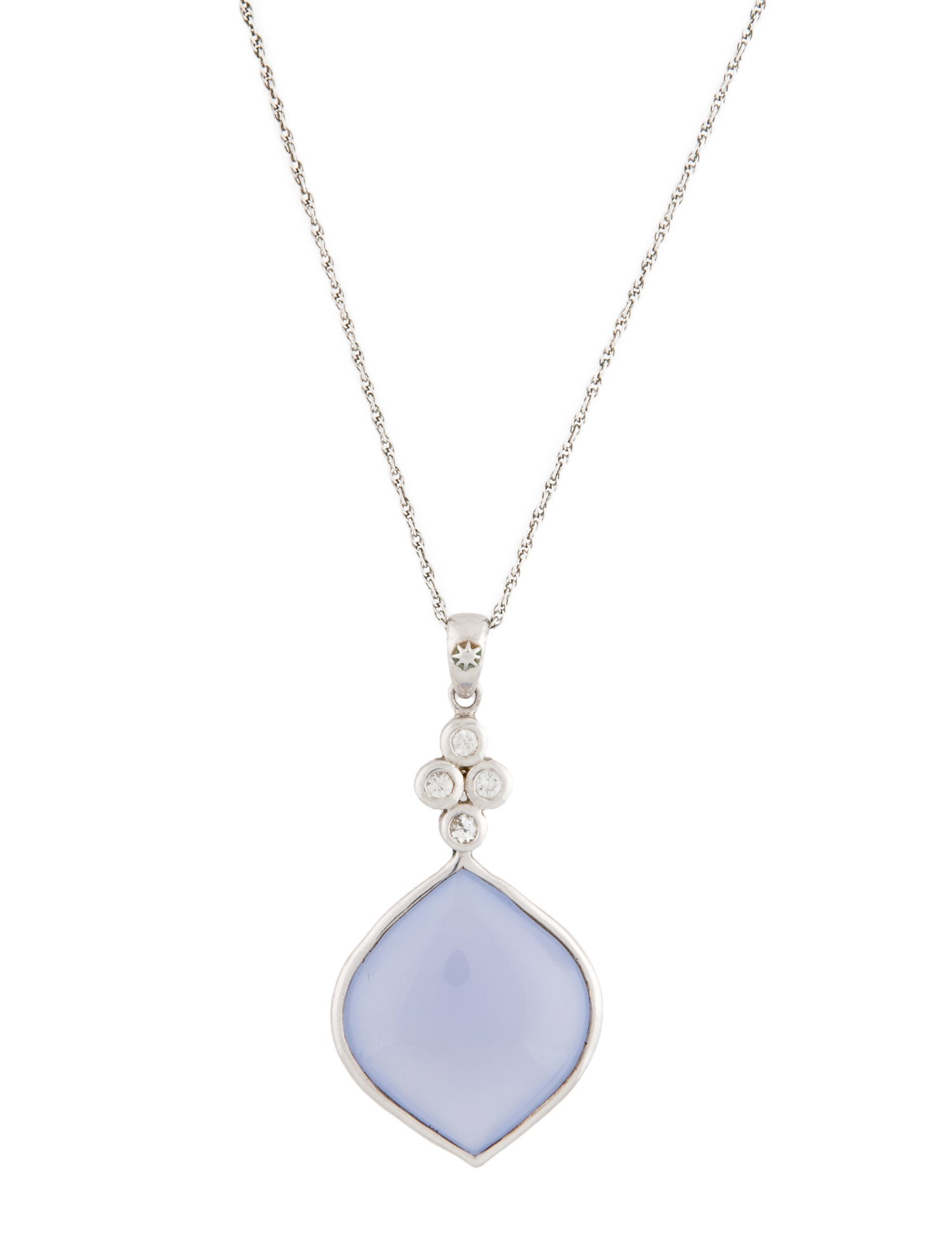 Elizabeth Showers Sapphire & Dyed Chalcedony Pendant Necklace ...
