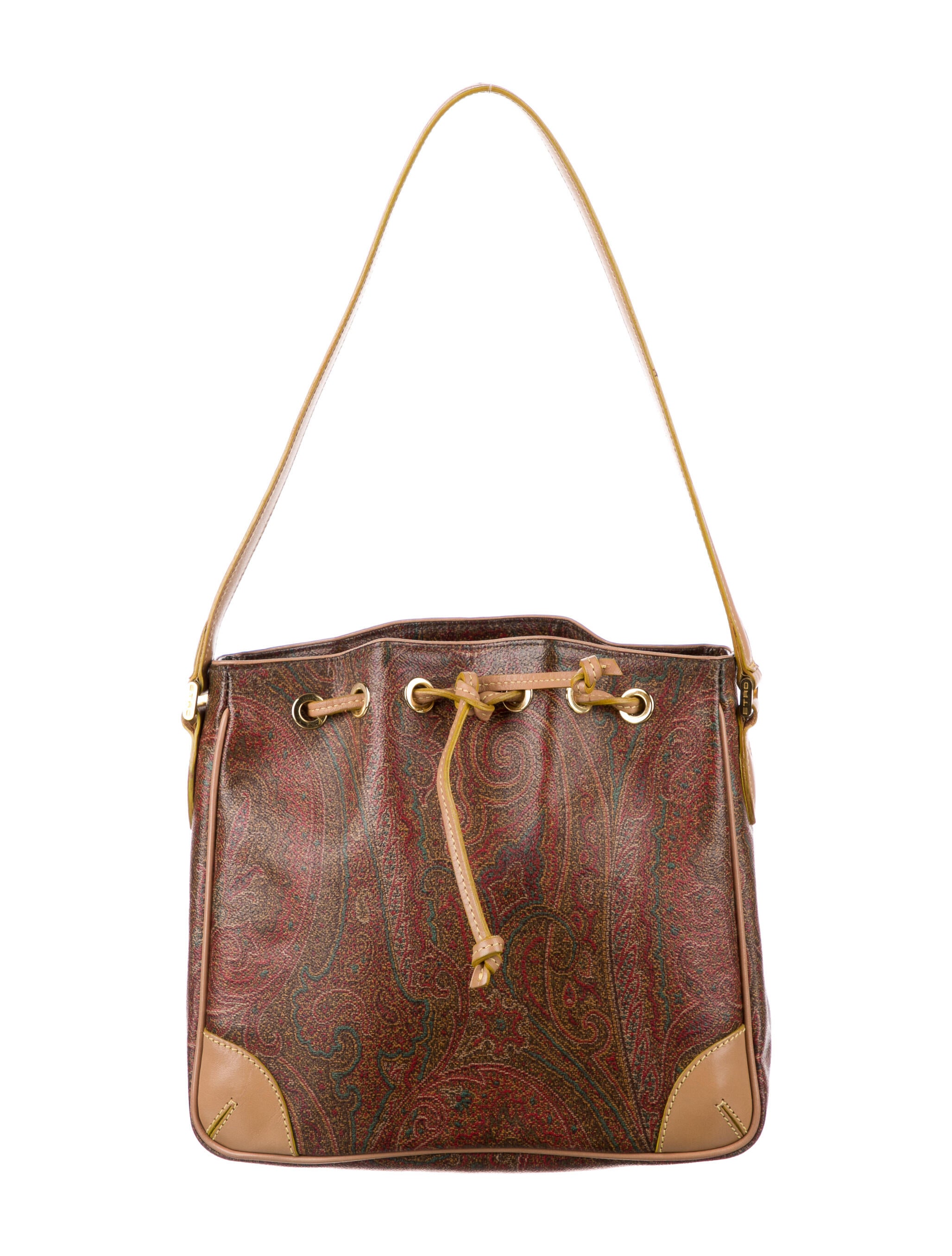 Etro Crocodile Ponyhair-Trimmed Shoulder Bag - Brown Shoulder Bags ...
