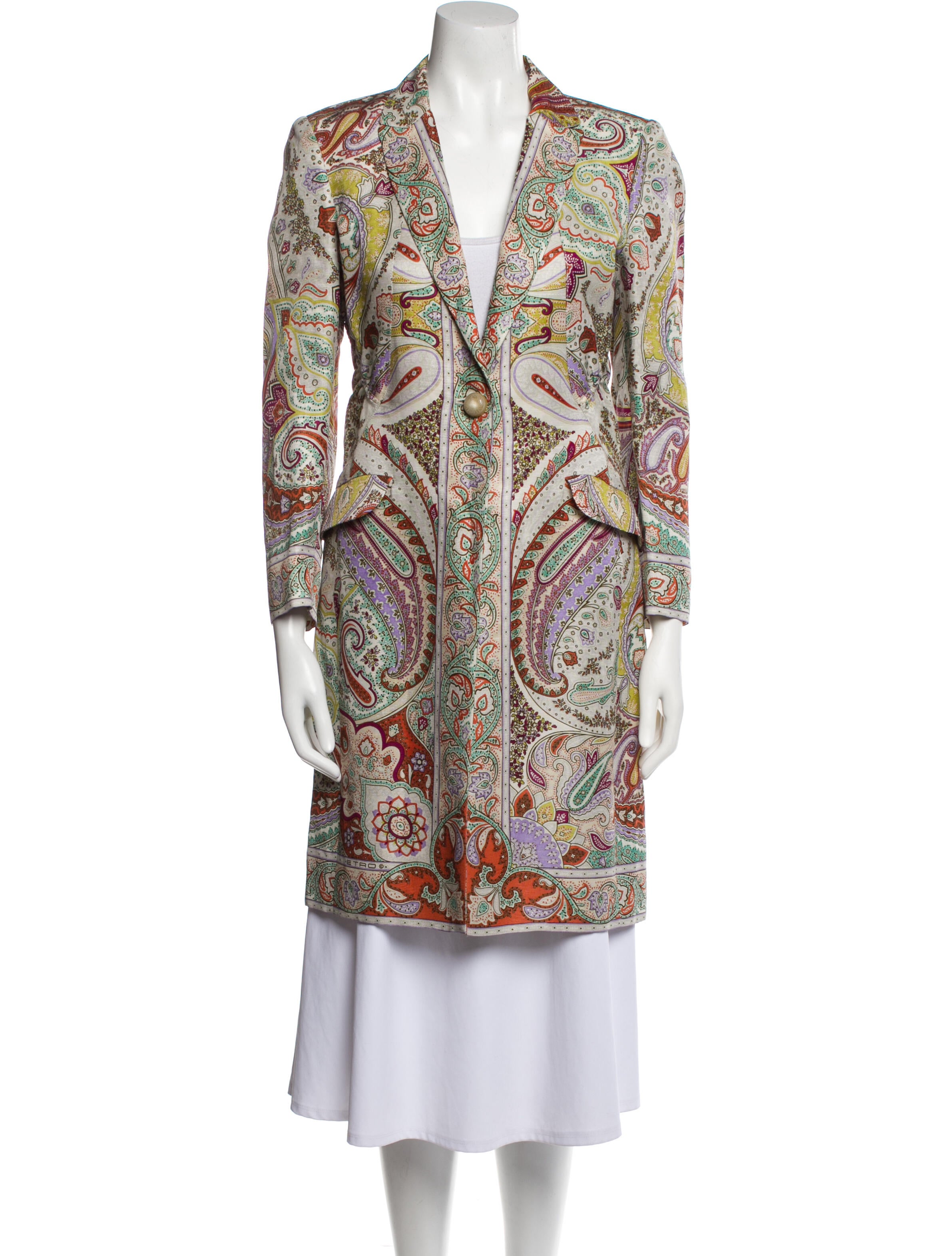 Etro Wool Herringbone Coat - Brown Coats, Clothing - ETR45018 | The ...