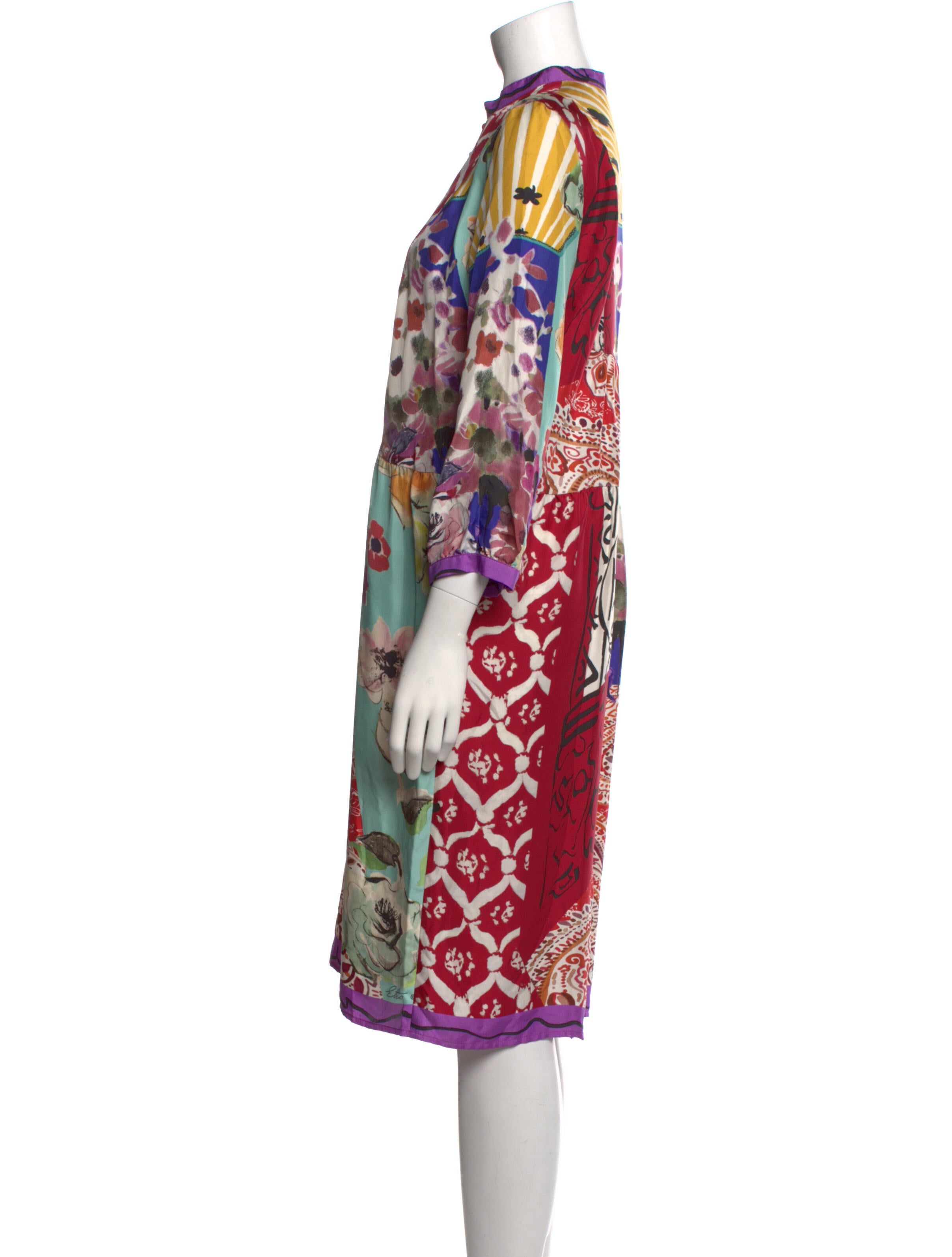 Etro Printed Silk Dress - Blue Dresses, Clothing - ETR46764 | The RealReal