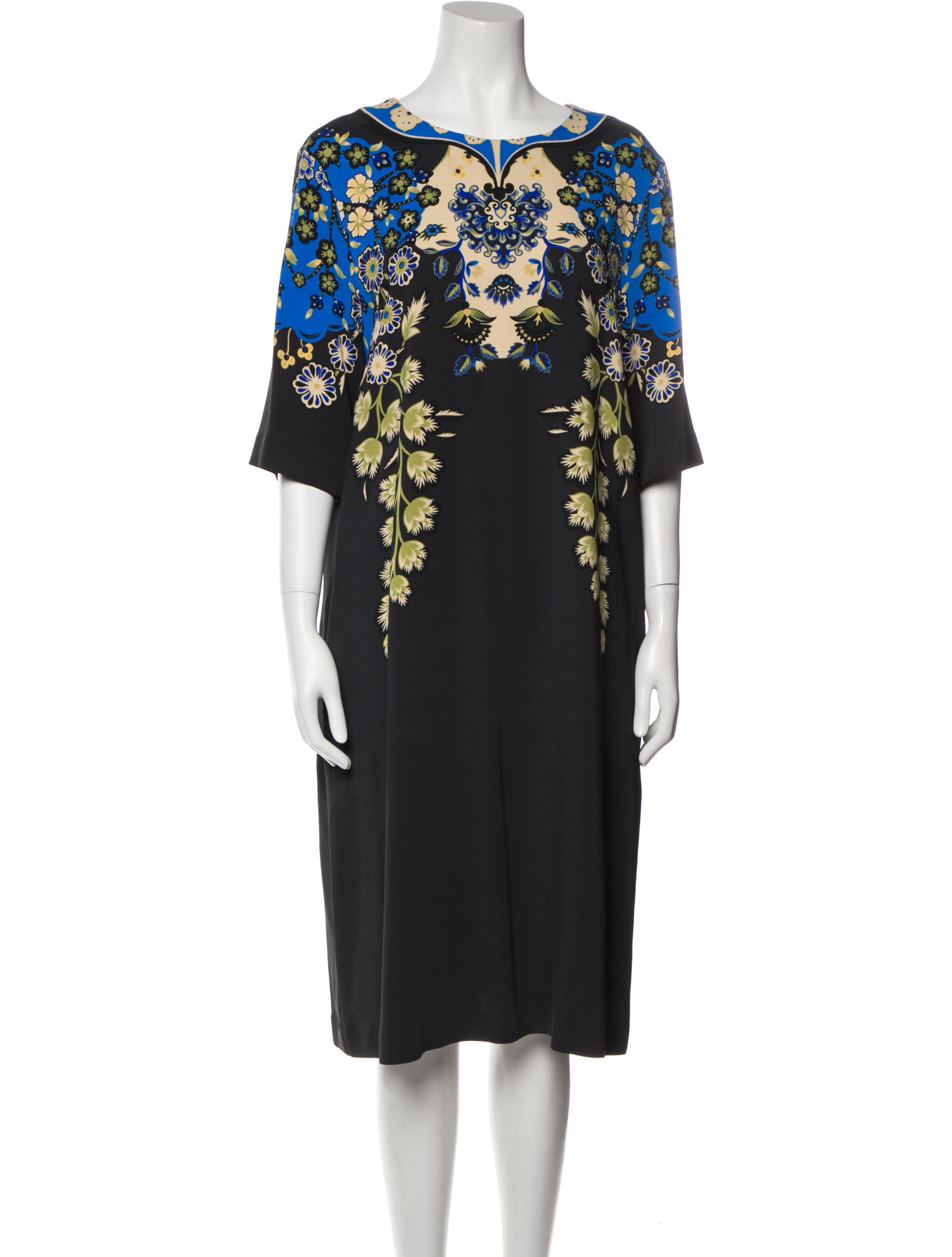 Etro Printed Silk Dress - Blue Dresses, Clothing - ETR46764 | The RealReal