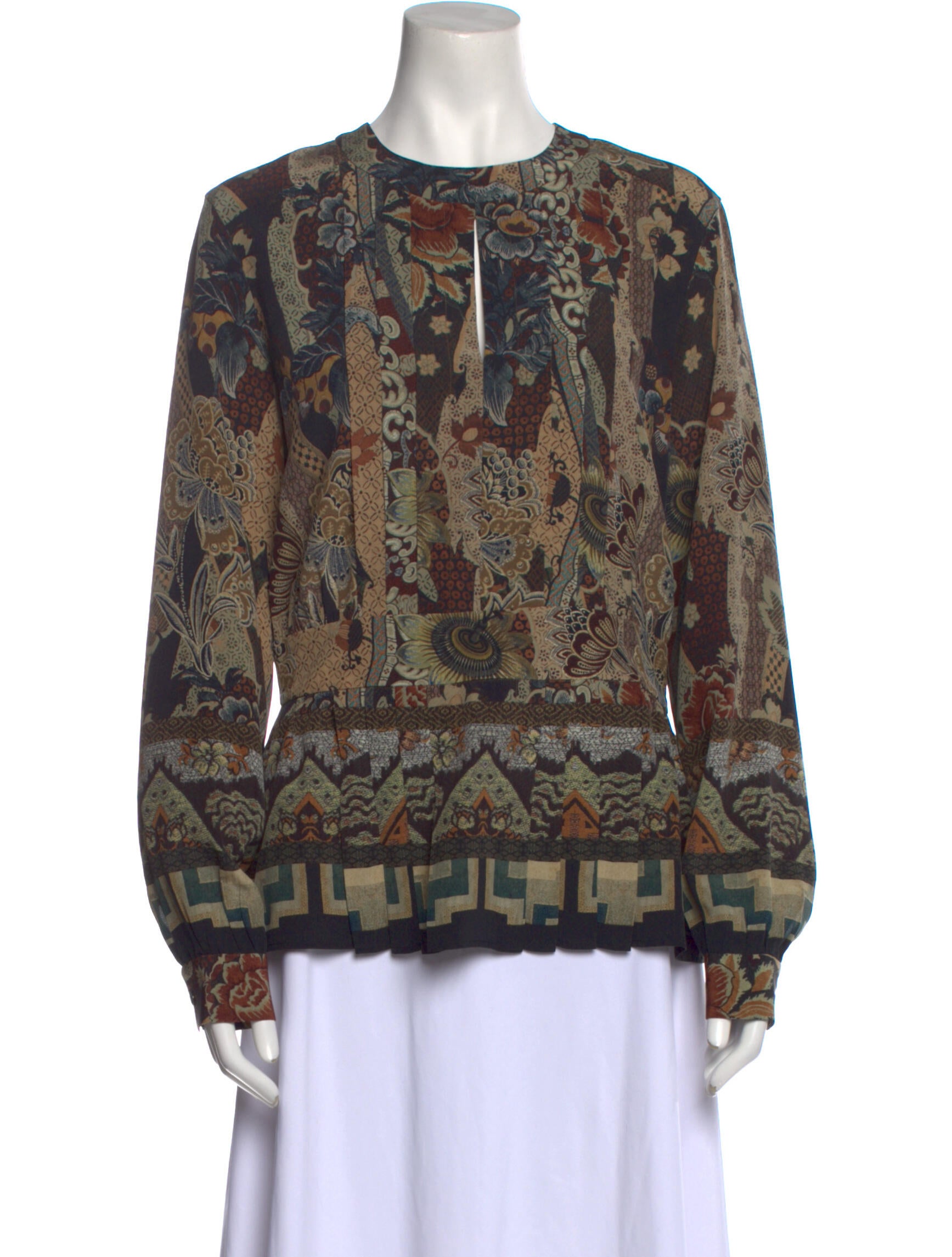 Etro Printed Button-Up Top - White Tops, Clothing - ETR59769 | The RealReal