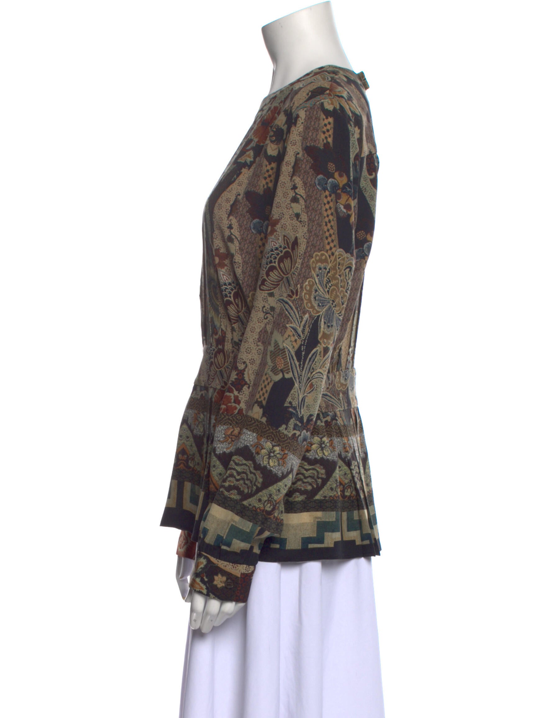 Etro Printed Button-Up Top - White Tops, Clothing - ETR59769 | The RealReal