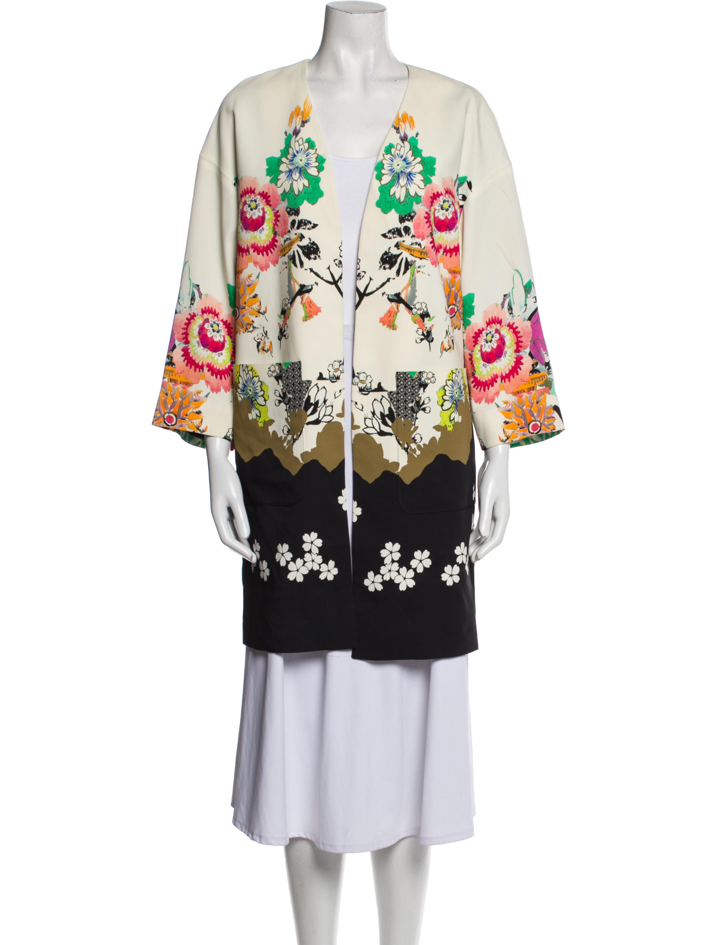 Etro Floral Print Coat - Neutrals Coats, Clothing - ETR166742 | The ...