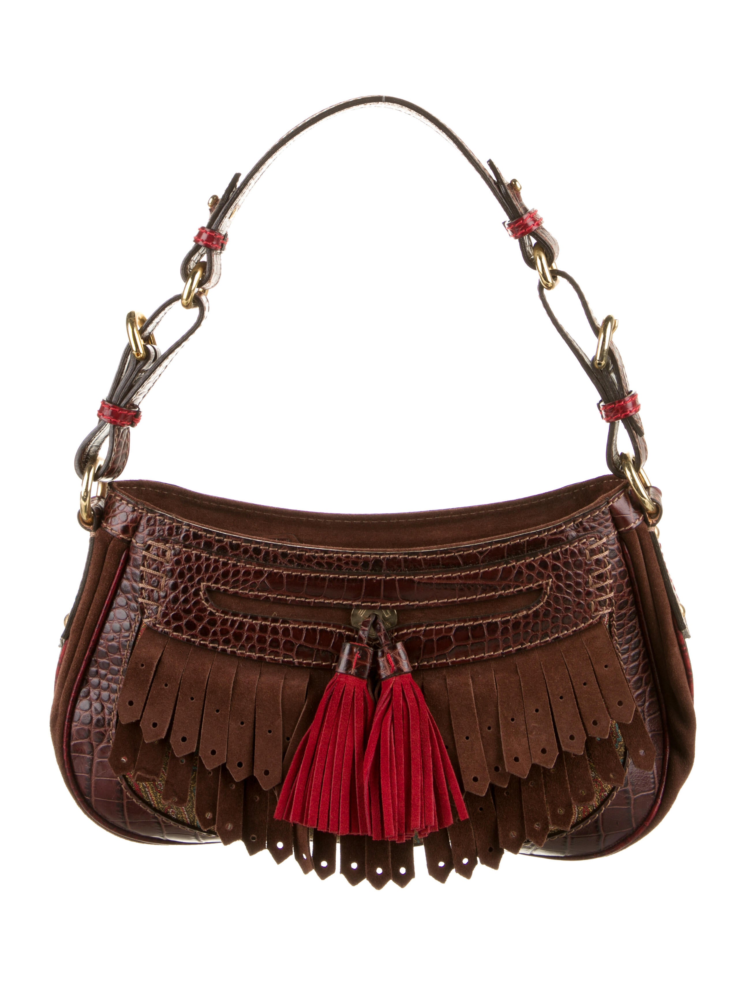 Etro Patchwork Embossed Chicken Bag - Brown Shoulder Bags, Handbags ...