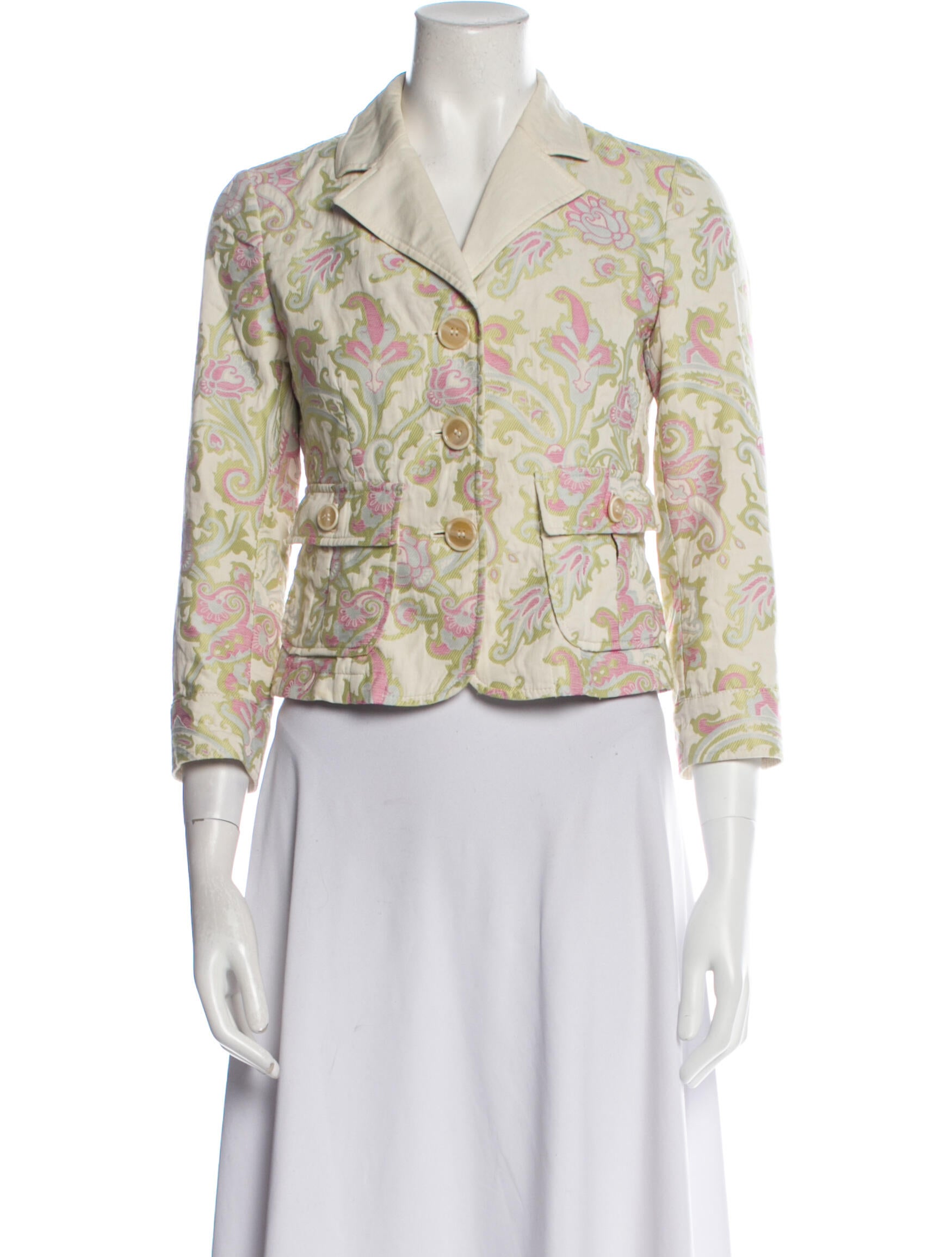 Etro Floral Print Evening Jacket - Green Jackets, Clothing - ETR172847 ...