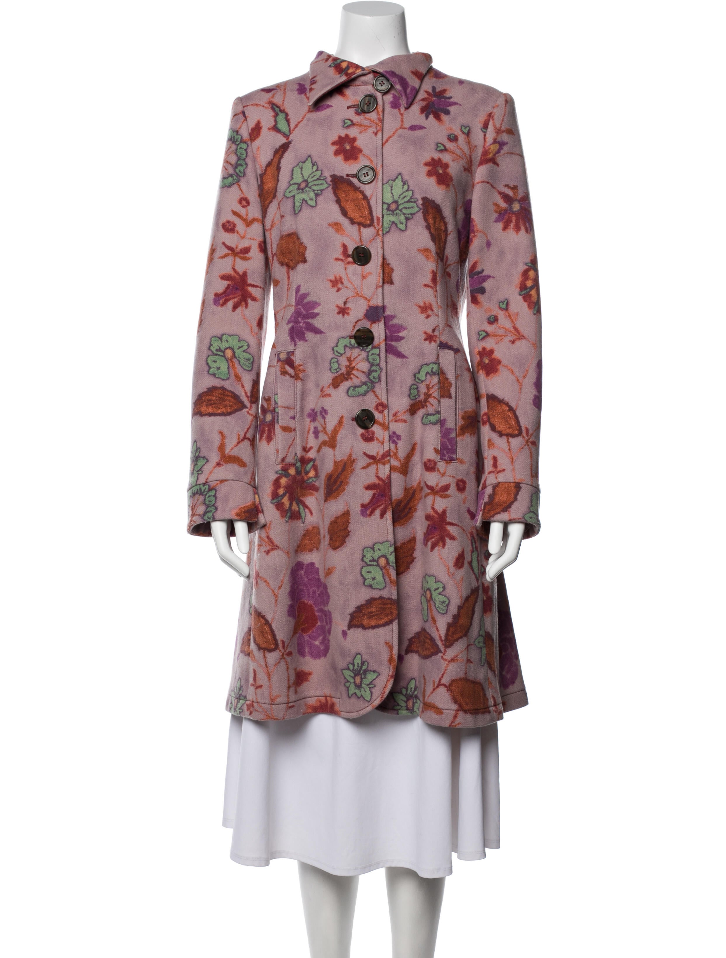 Etro Floral Print Coat - Purple Coats, Clothing - ETR173552 | The RealReal