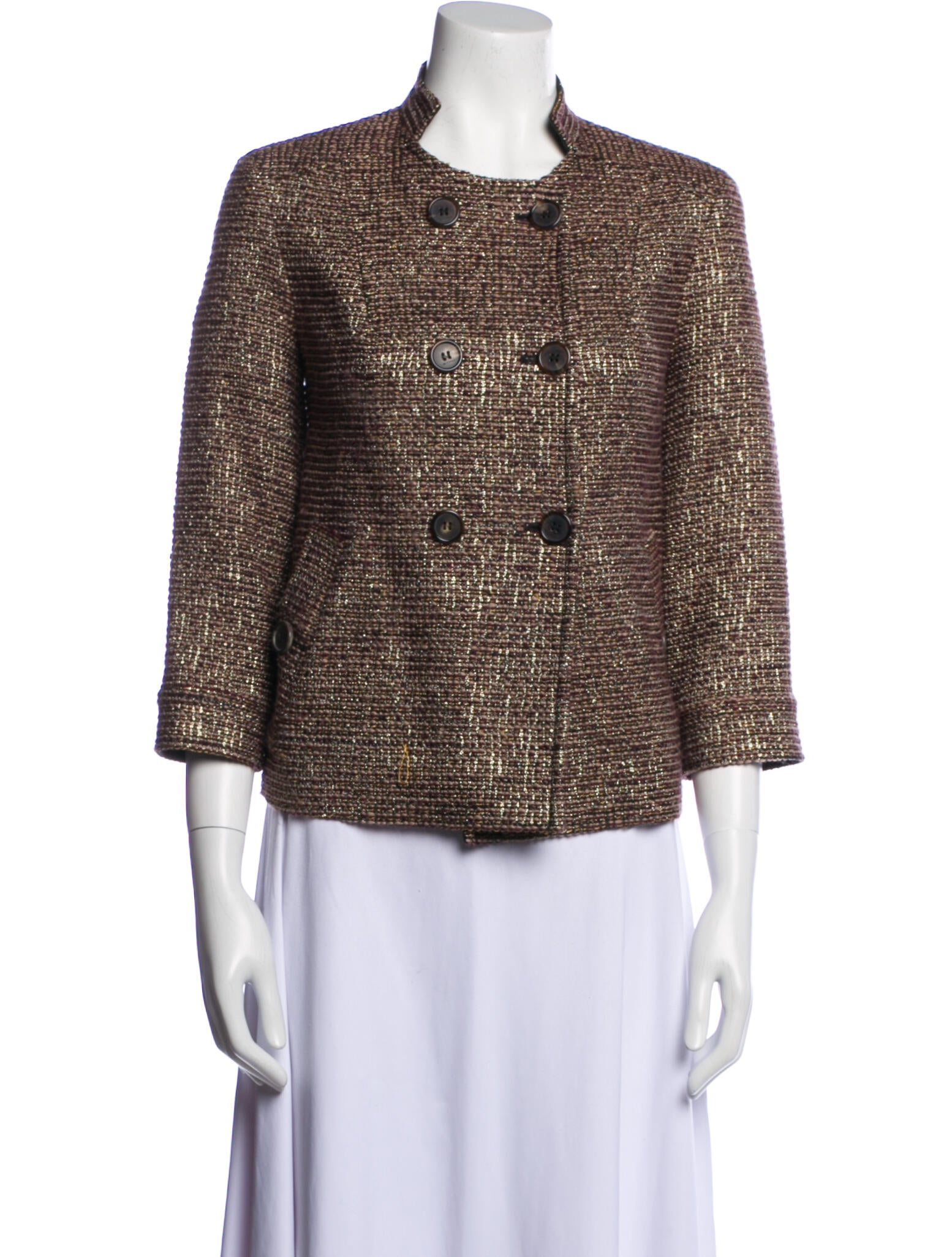 Etro Tweed Pattern Evening Jacket - Burgundy Jackets, Clothing ...