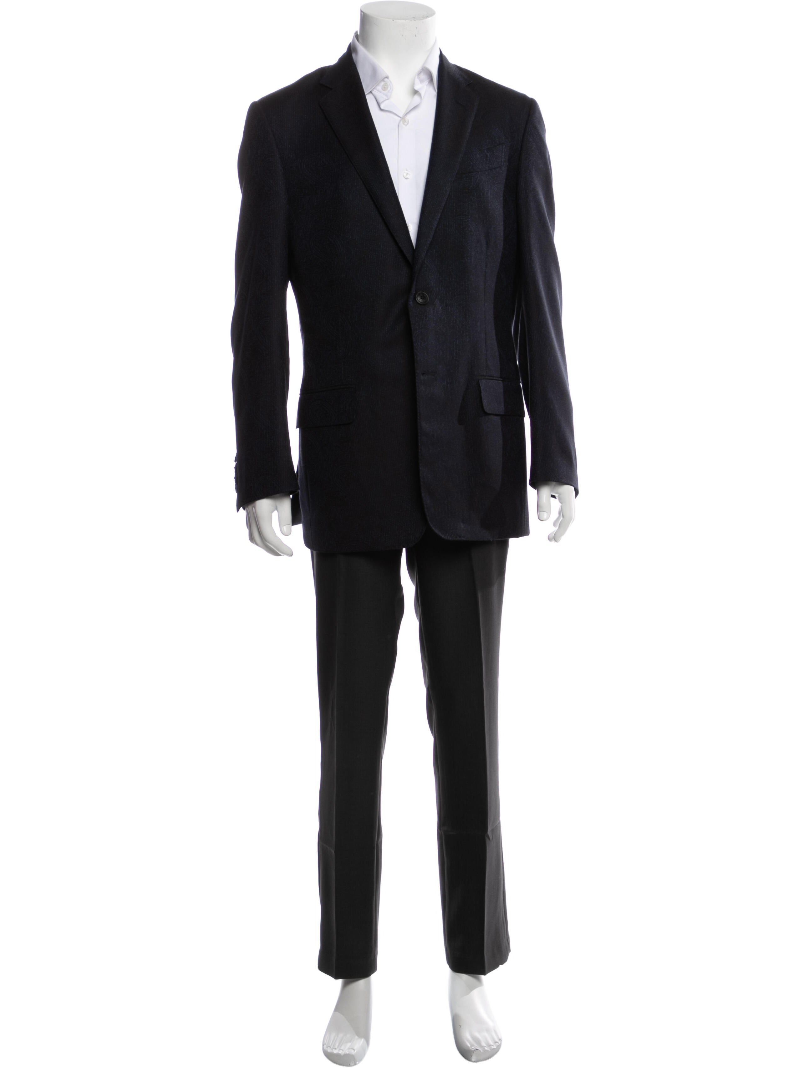 Burberry London Plaid Wool Suit - Blue, 10" Rise Suiting, Clothing ...