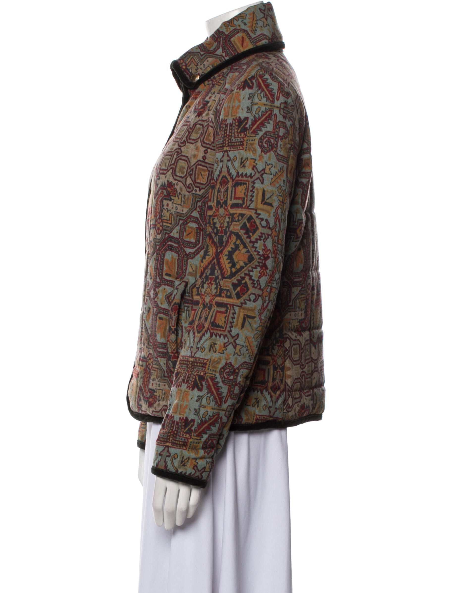 LOVE Binetti Floral Print Evening Jacket - Blue Jackets, Clothing ...