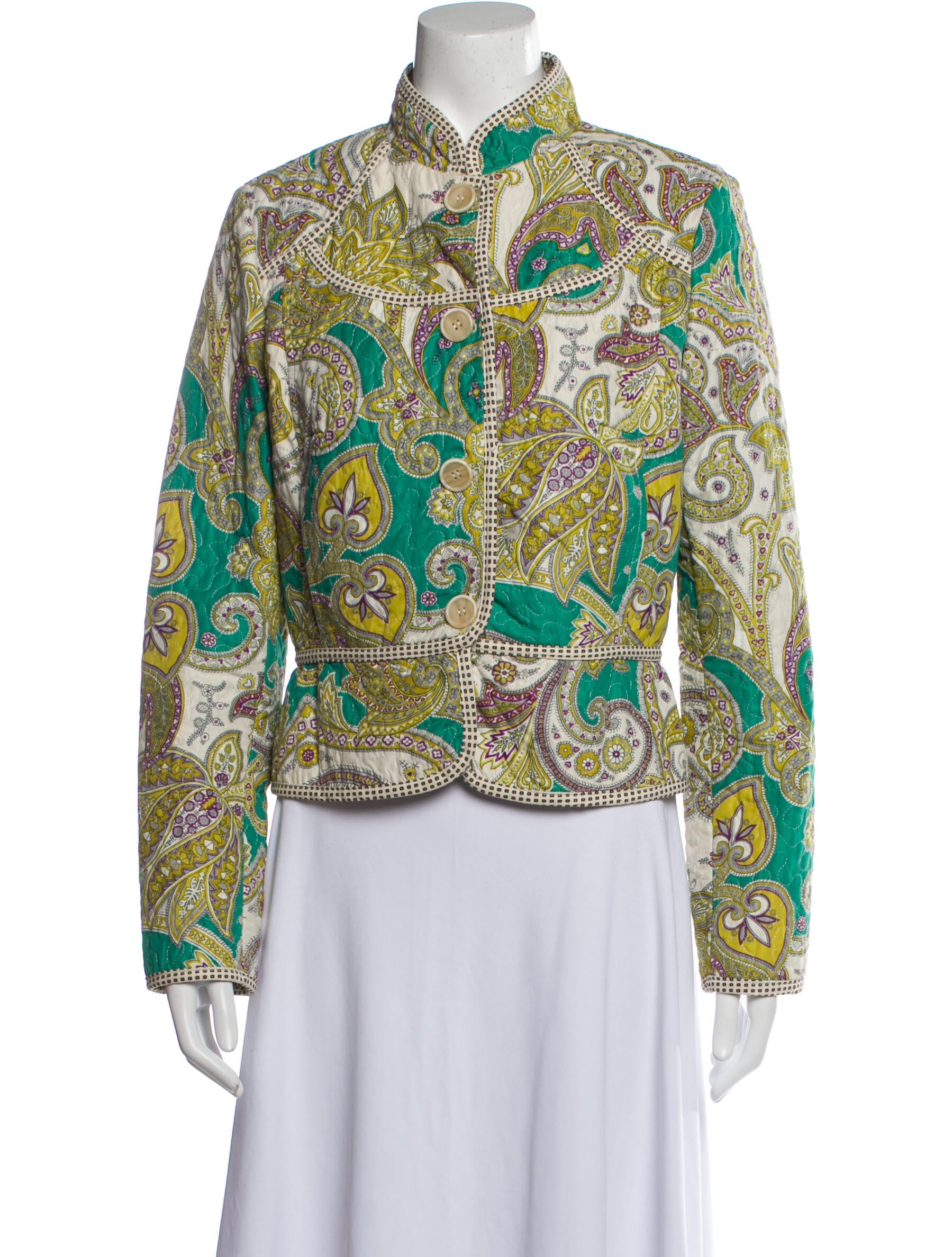 Etro Printed Evening Jacket - Green Jackets, Clothing - ETR181348 | The ...