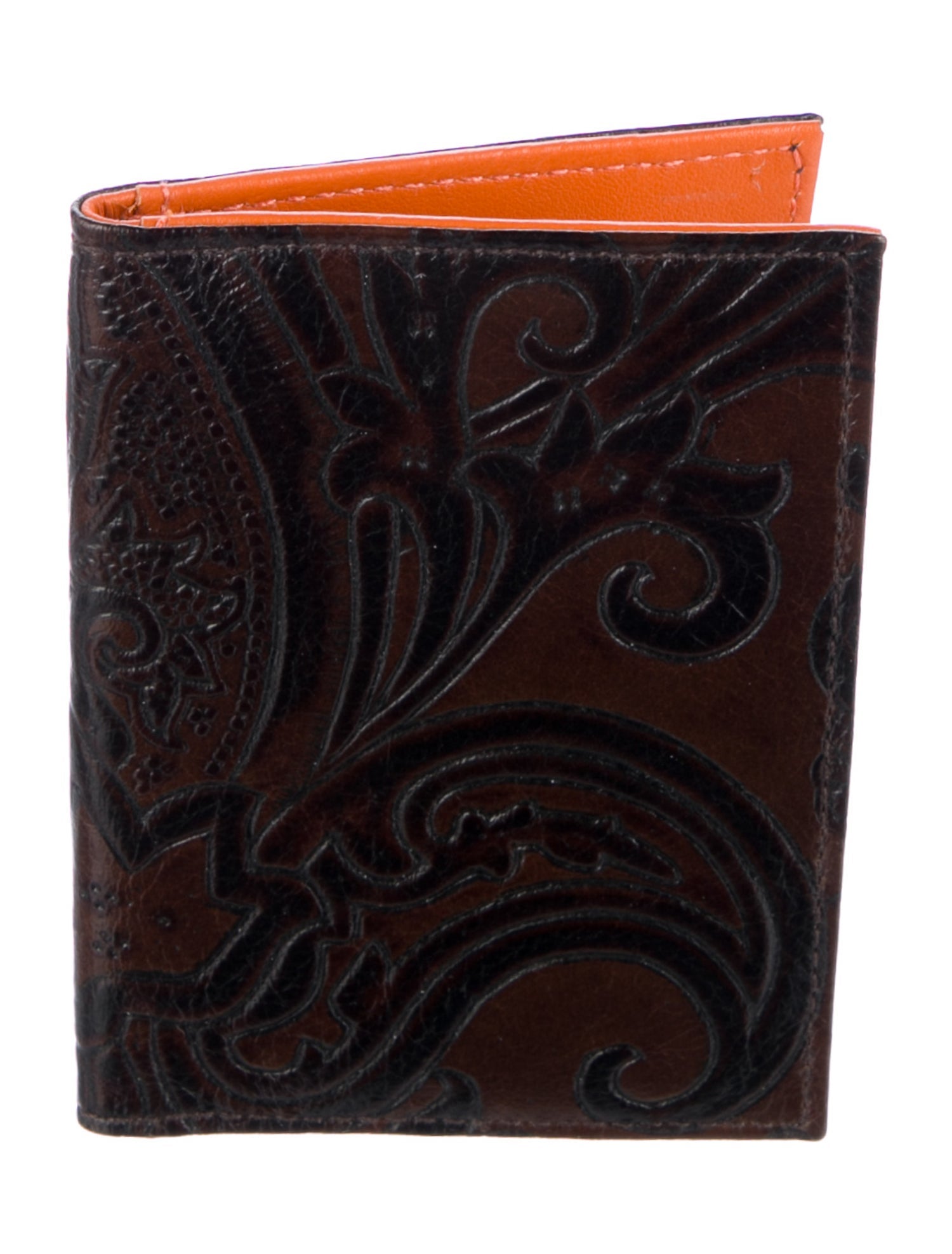 Etro Leather Patterned Bifold Wallet - Brown Wallets, Accessories ...