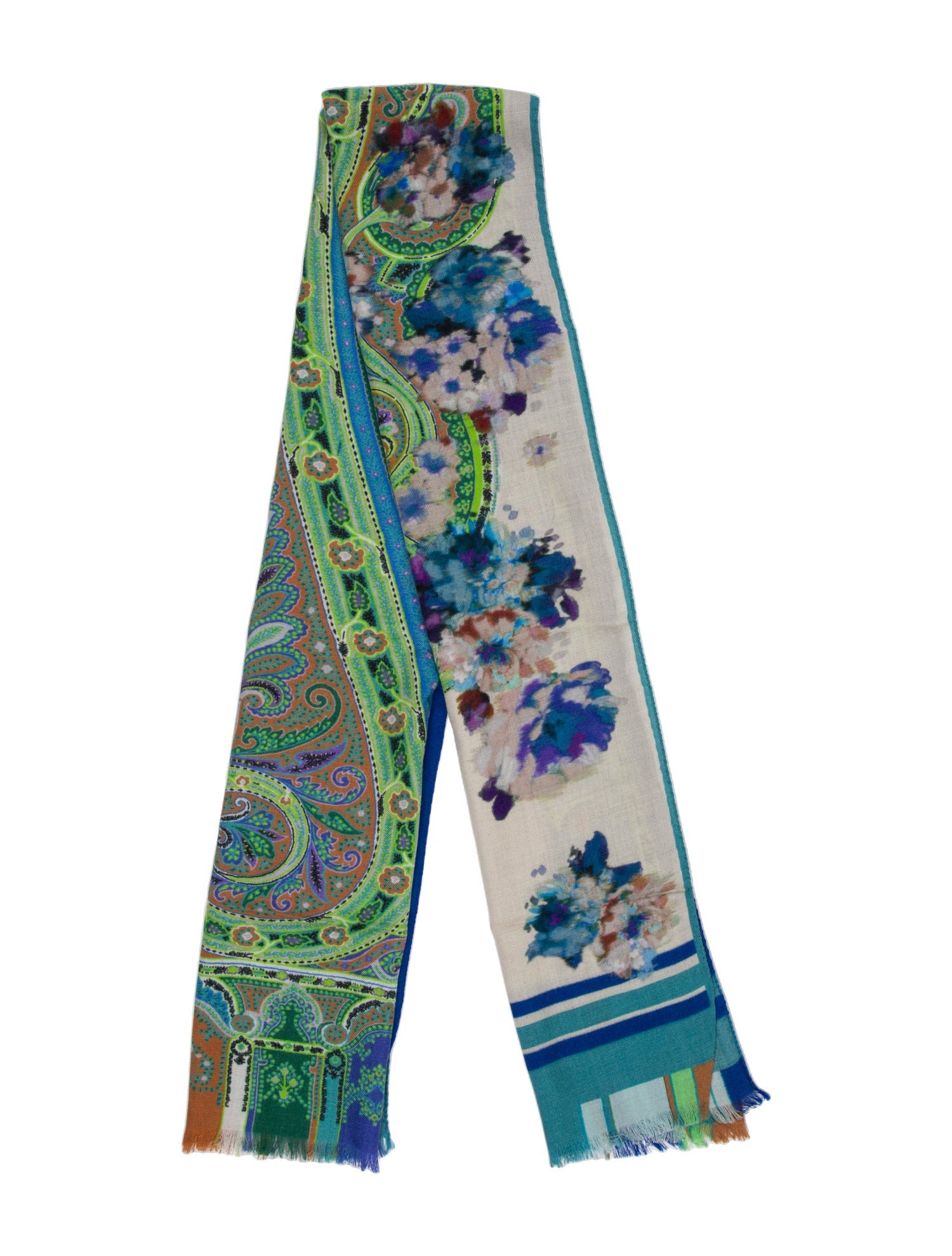 Etro Printed Scarf - Blue Scarves and Shawls, Accessories - ETR185855 ...