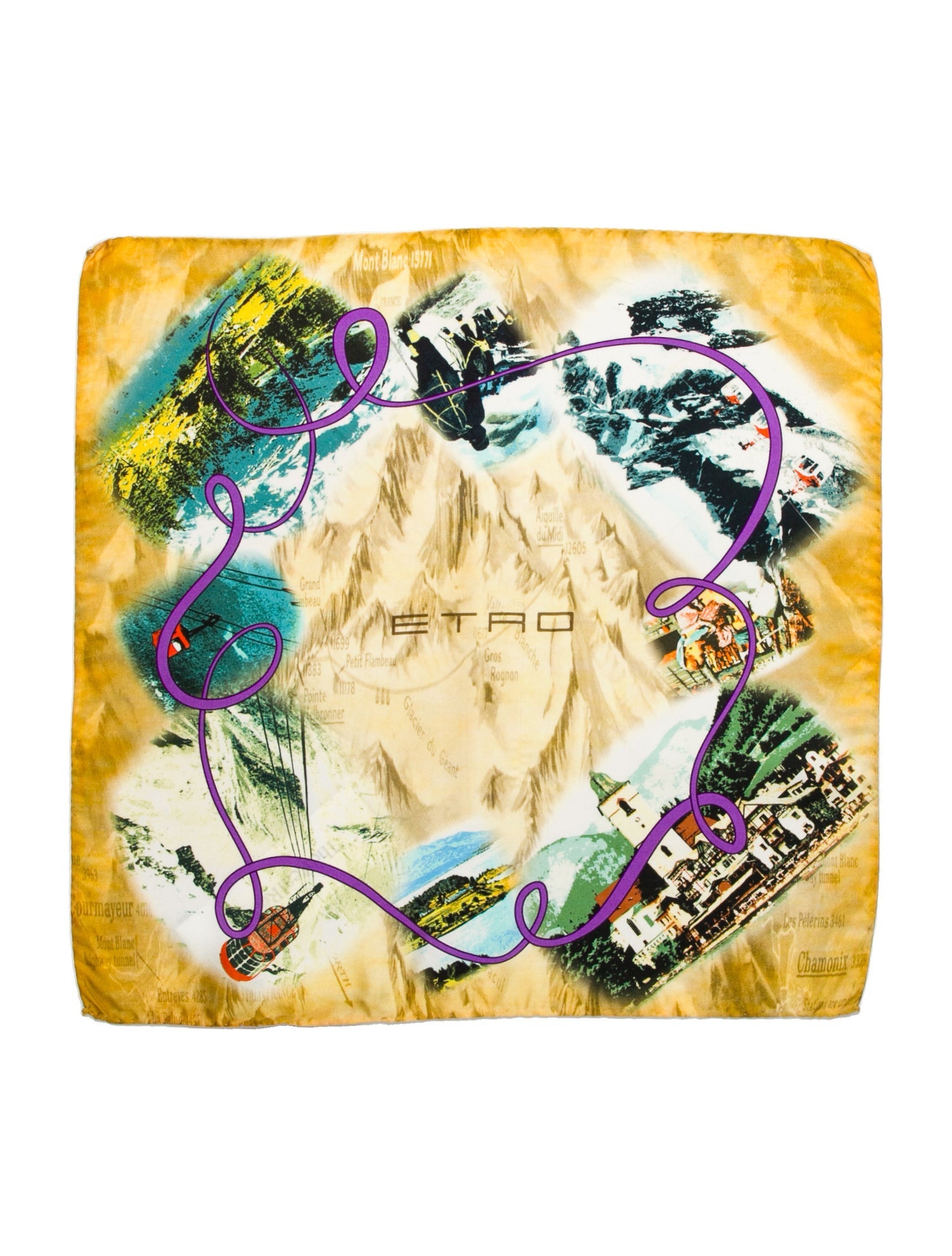 Etro Silk Printed Scarf - Yellow Scarves and Shawls, Accessories ...